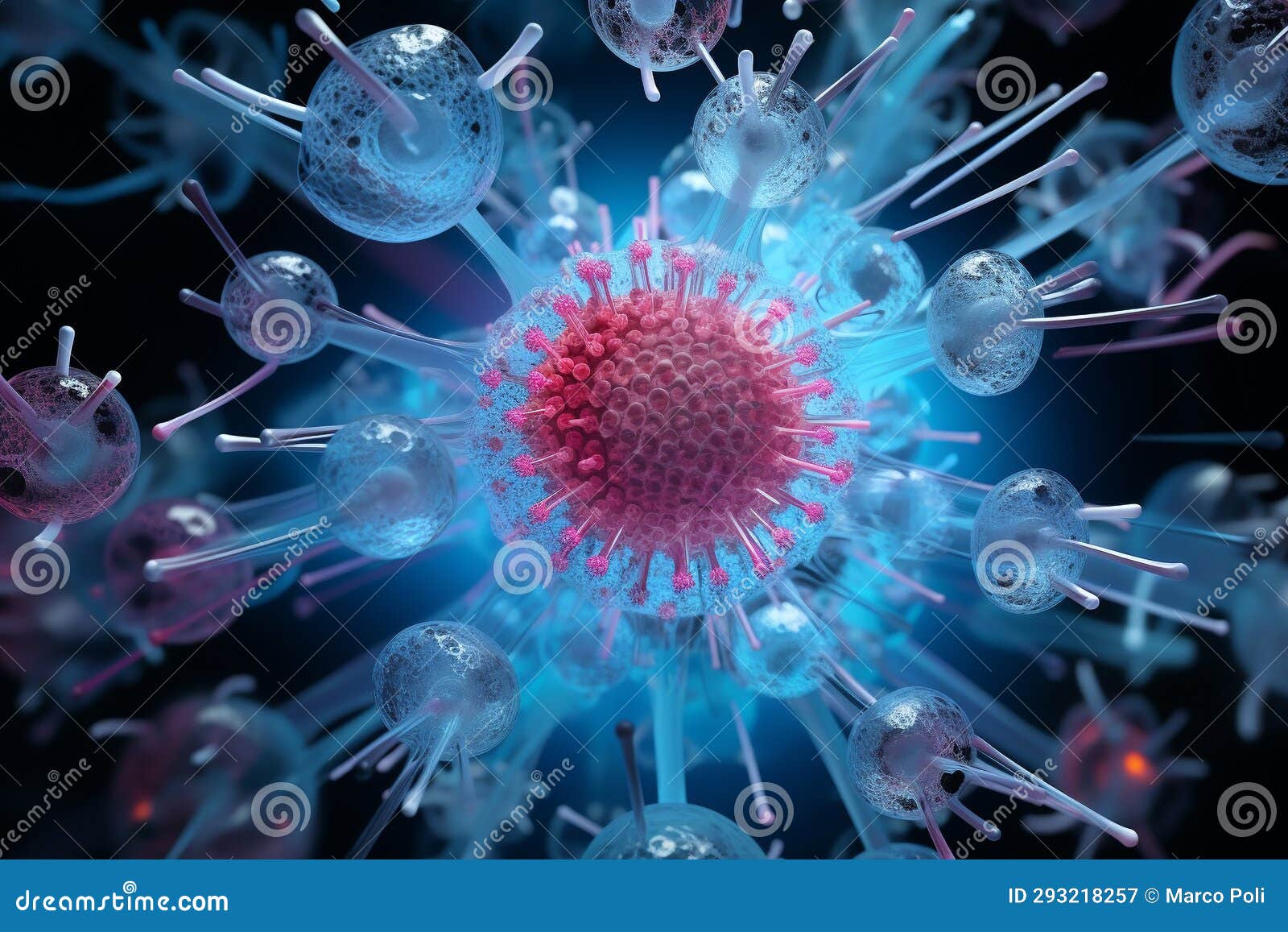 Human virus cells stock image. Image of plant, nature - 293218257