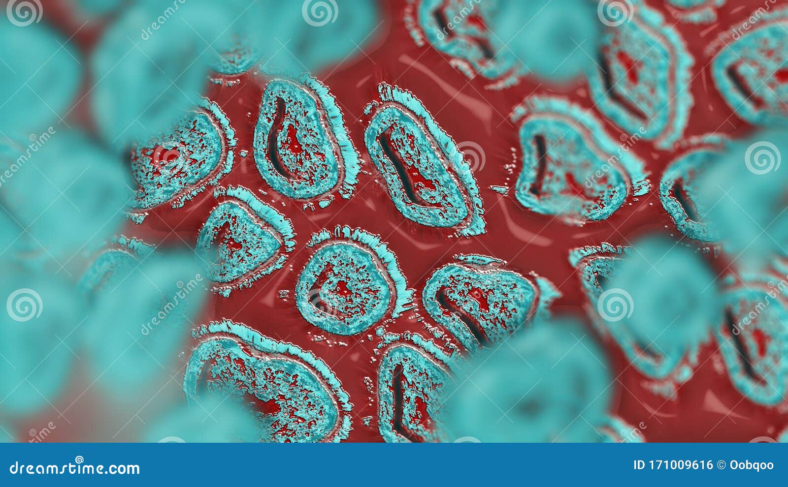 Human Virus, Flu, View of a Virus Under a Microscope, Viral Disease ...