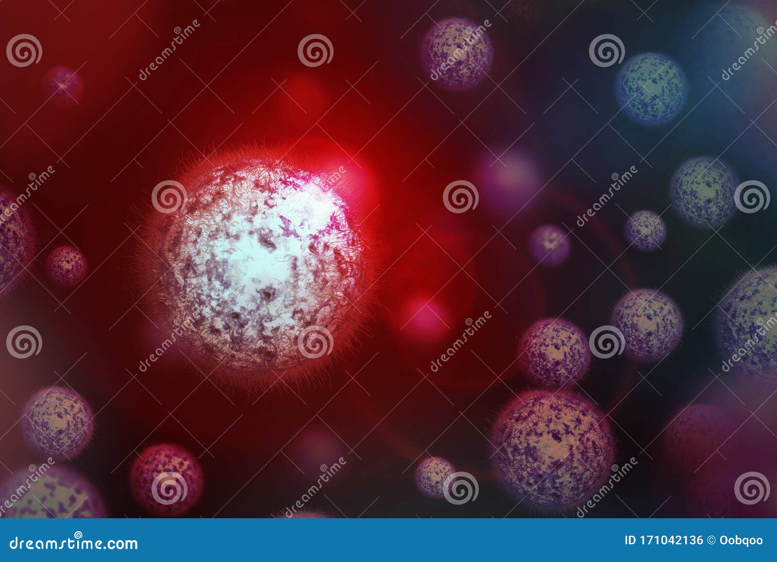 Human Virus, Flu, View of a Virus Under a Microscope, Viral Disease ...