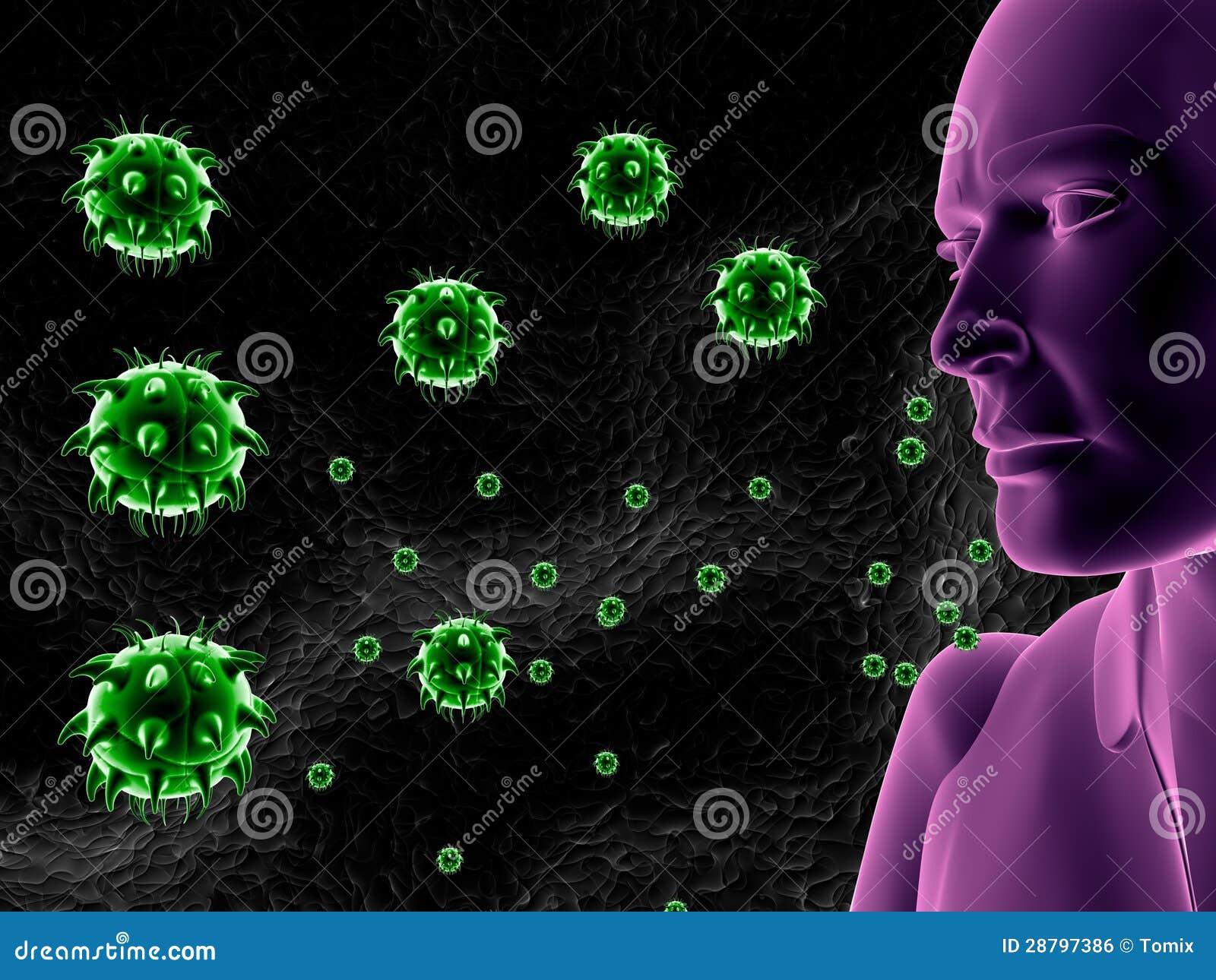 Human Virus Infection Medical Symbol Stock Illustration - Illustration ...