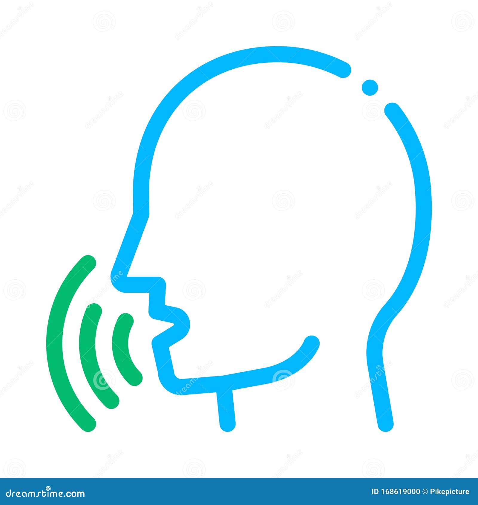 Human Voice Control Icon Vector Illustration Stock Vector ...