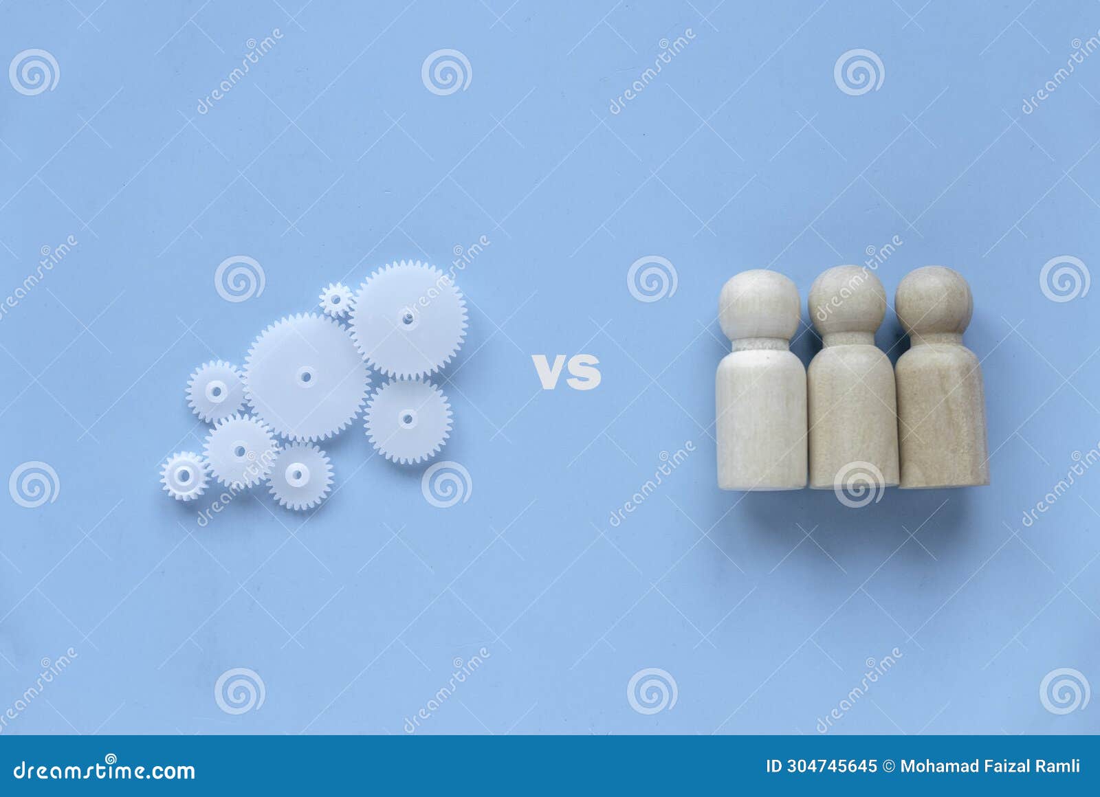 Human vs machine concept stock image. Image of competition - 304745645
