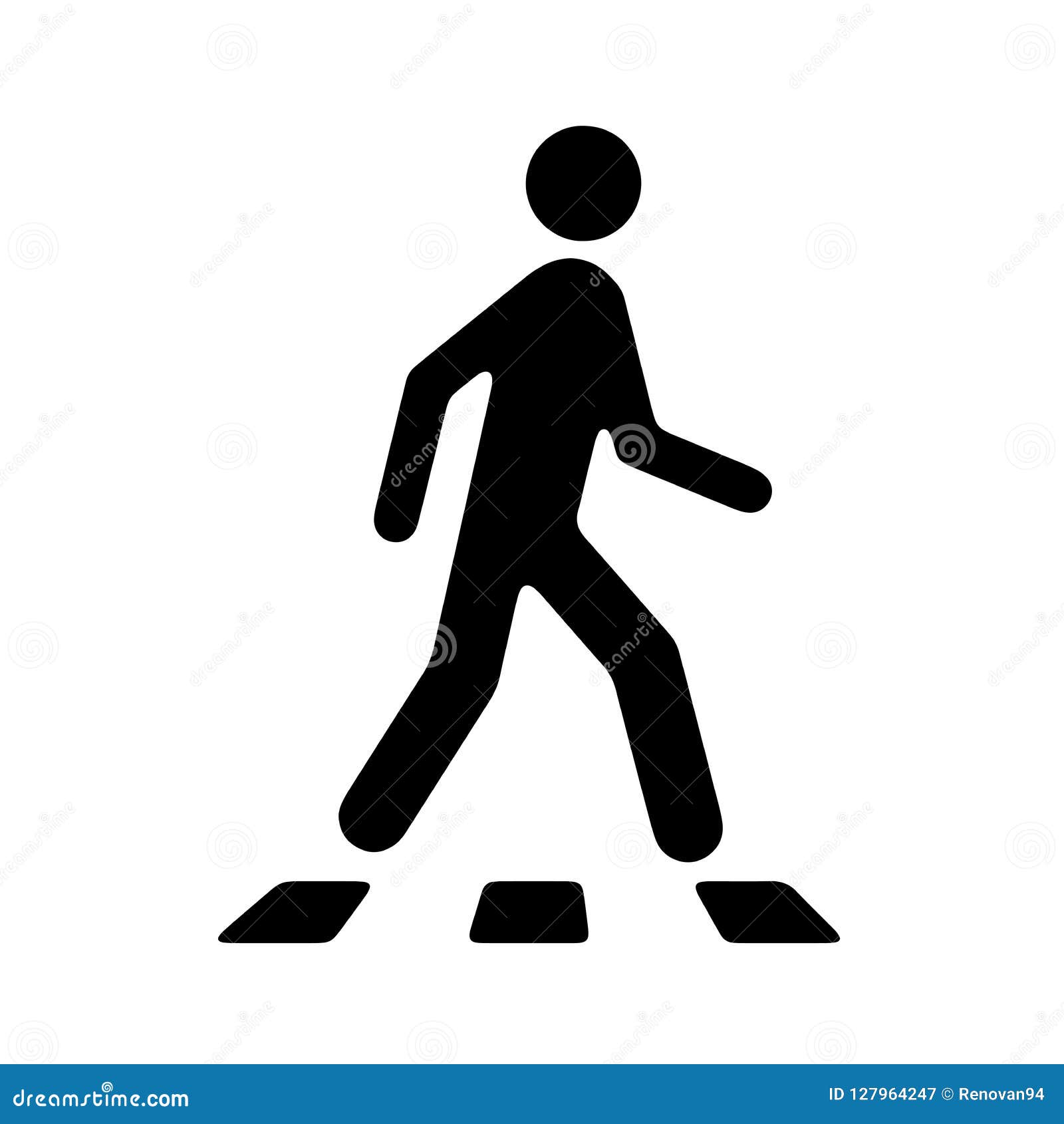 Human walk on zebra cross. stock illustration. Illustration of cross ...