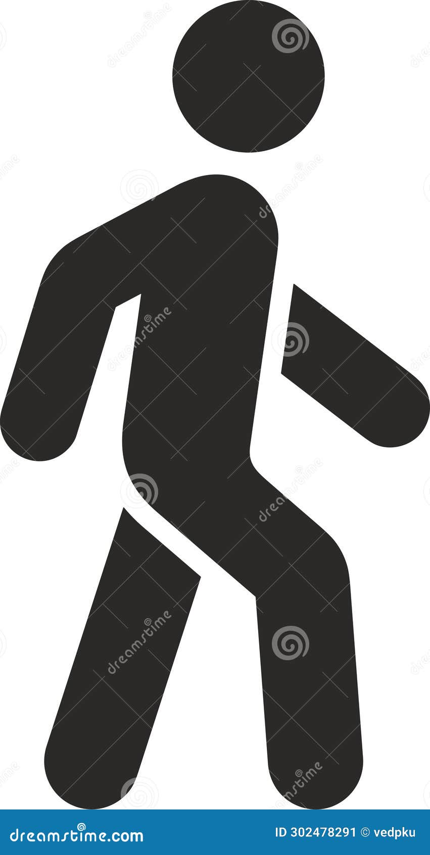 Human Walking Icon Vector Pedestrian Symbol Walk Sign Stock ...