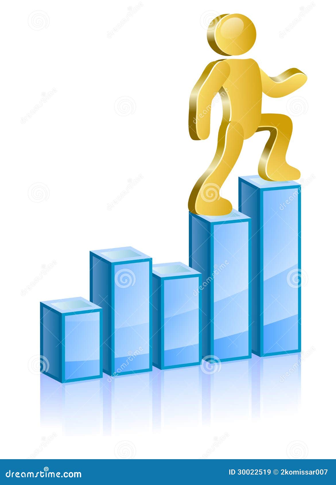 Man goes up stock vector. Illustration of making, painting - 30022519