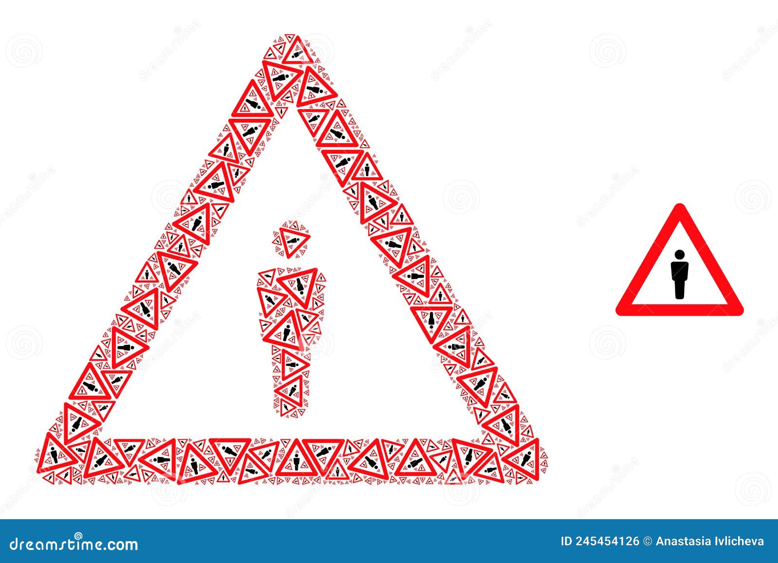 Human Warning Recursion Collage of Human Warning Items Stock Vector ...