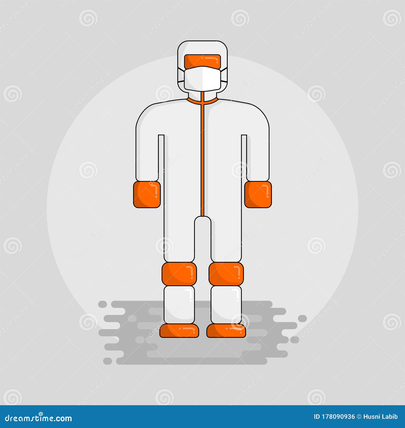 Human Wearing Hazmat Suits and Protective Masks Stock Vector ...