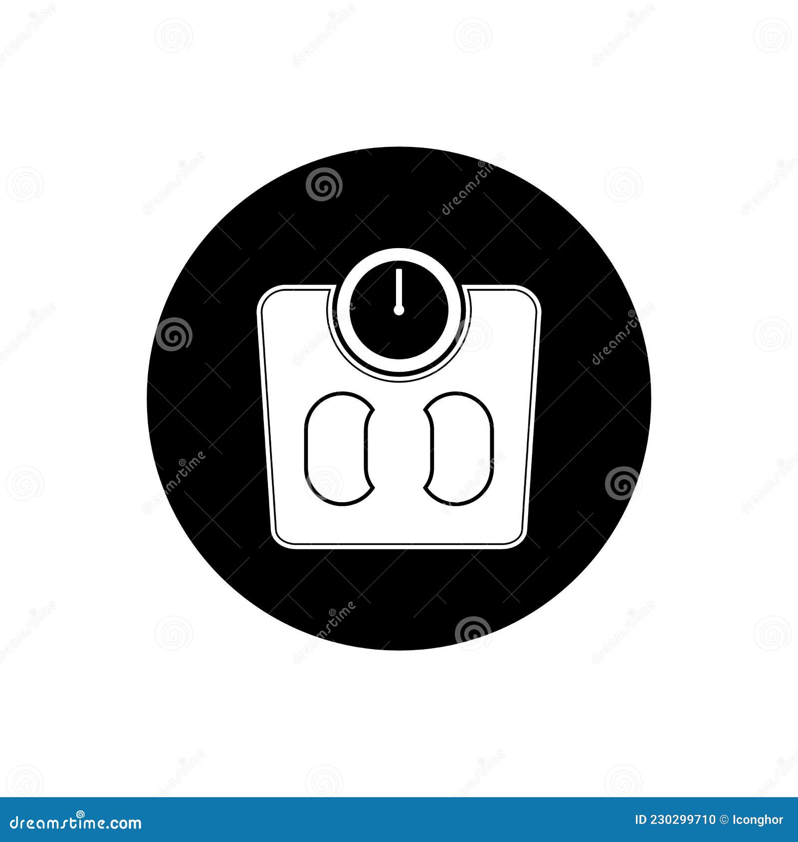 Human Weight Scale Button Icon. Stock Vector - Illustration of vector ...