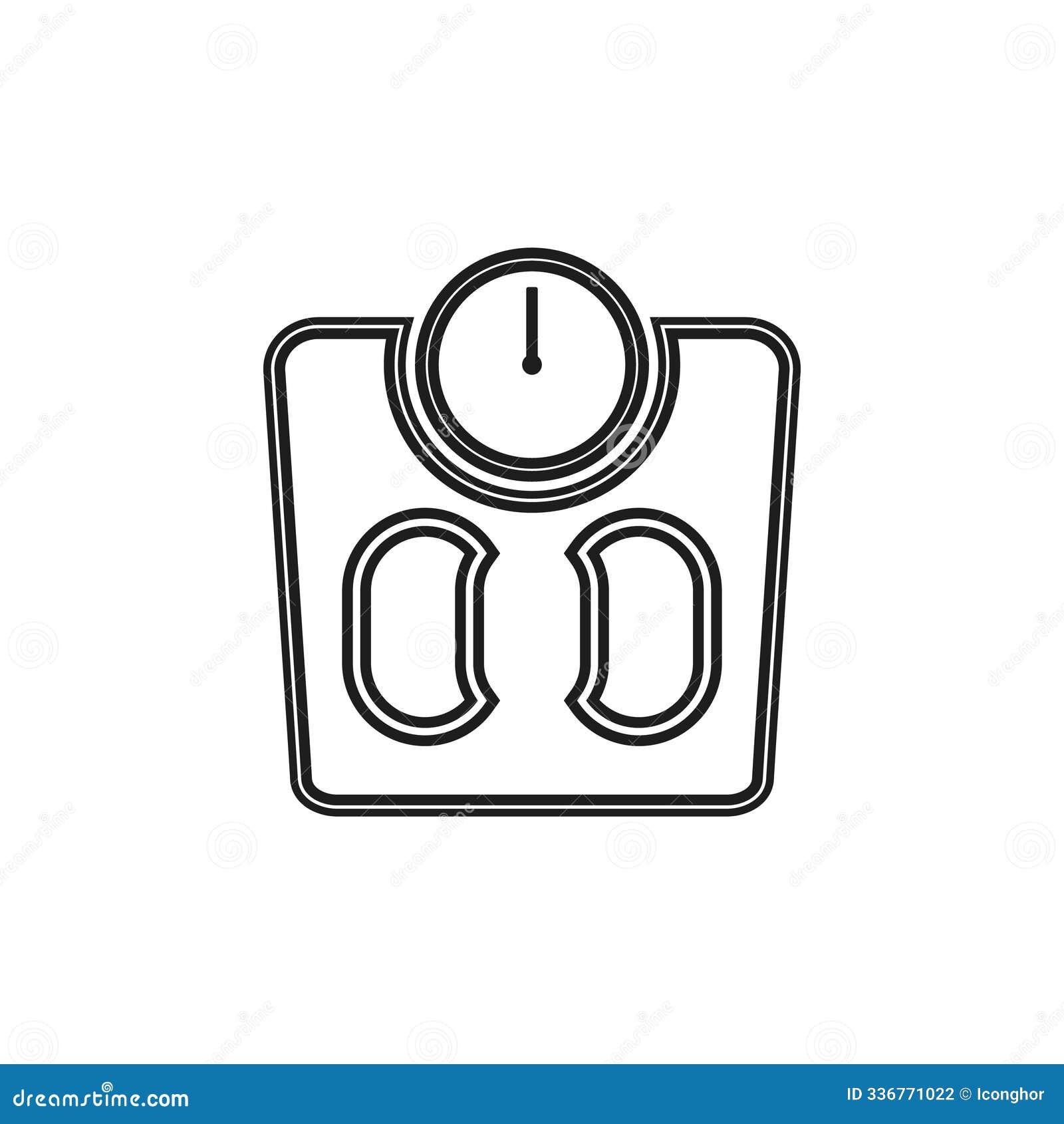 Human Weight Scale Line Icon. Editable Vector EPS Symbol Stock ...