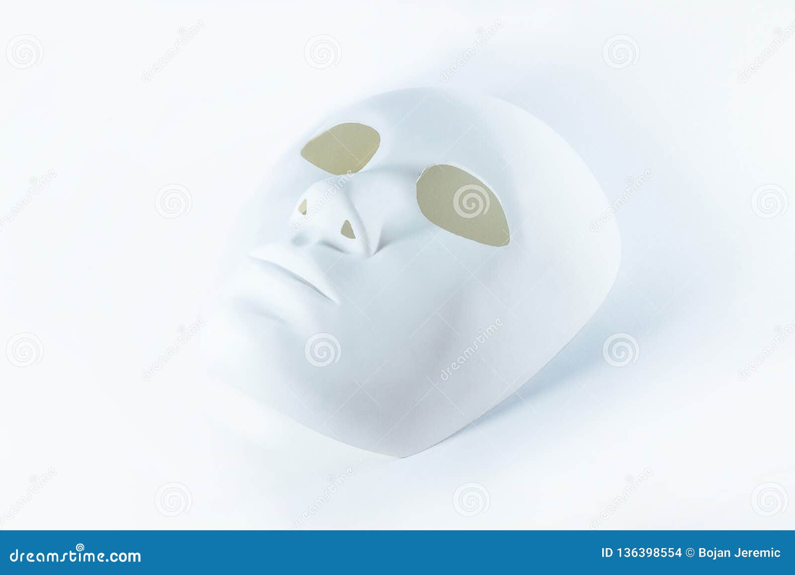 Human white face mask stock photo. Image of disguise - 136398554