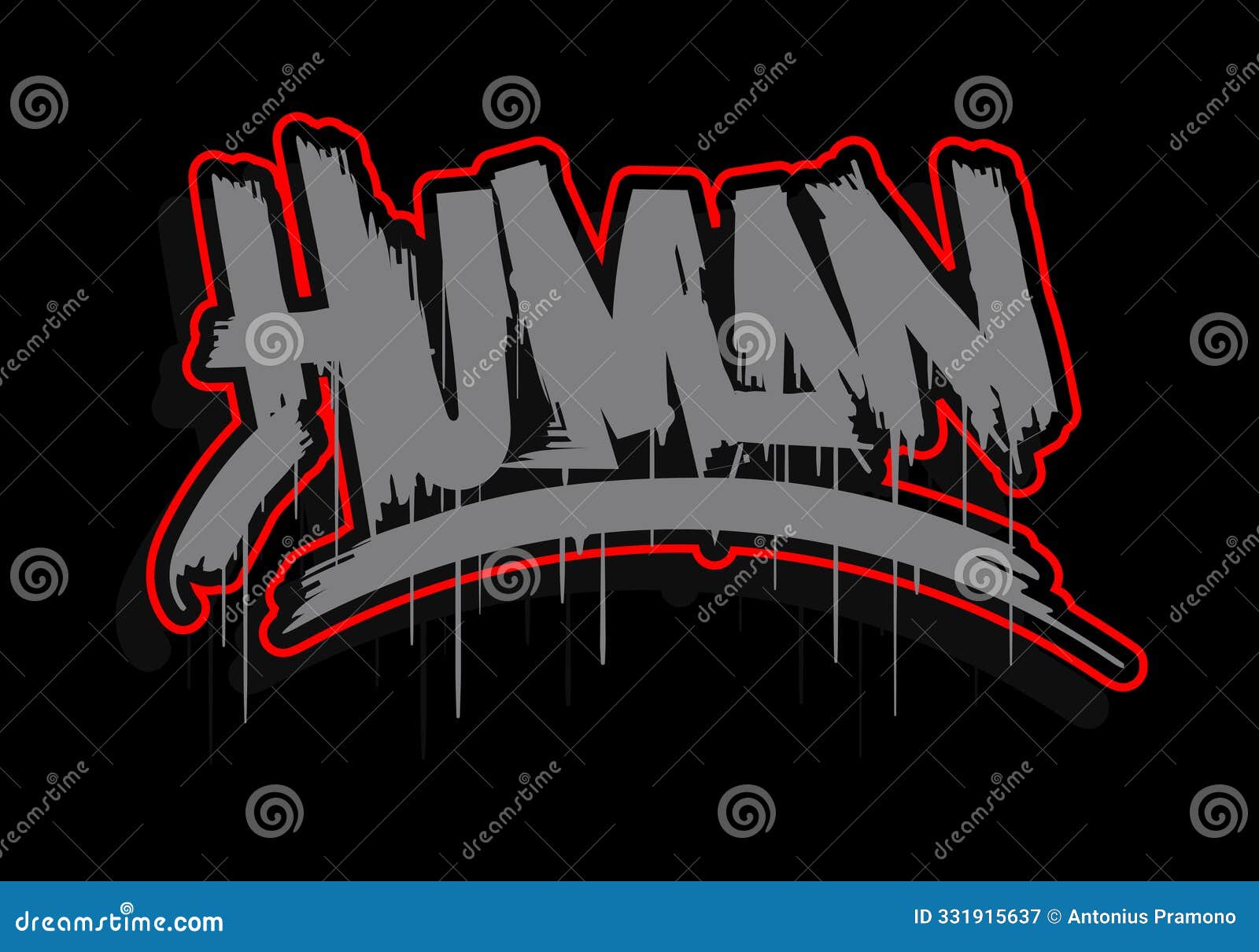 HUMAN Word Banner, Letters In LGBT Pride Flags Colors, Vector ...