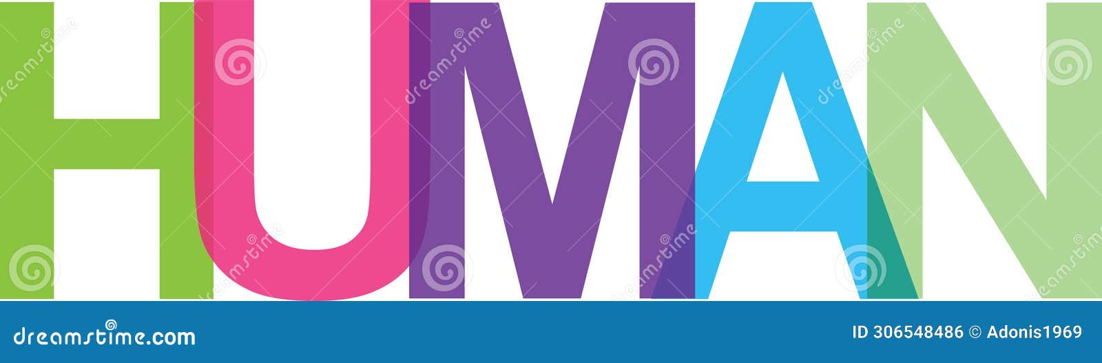 Human word on white stock illustration. Illustration of adaptation ...