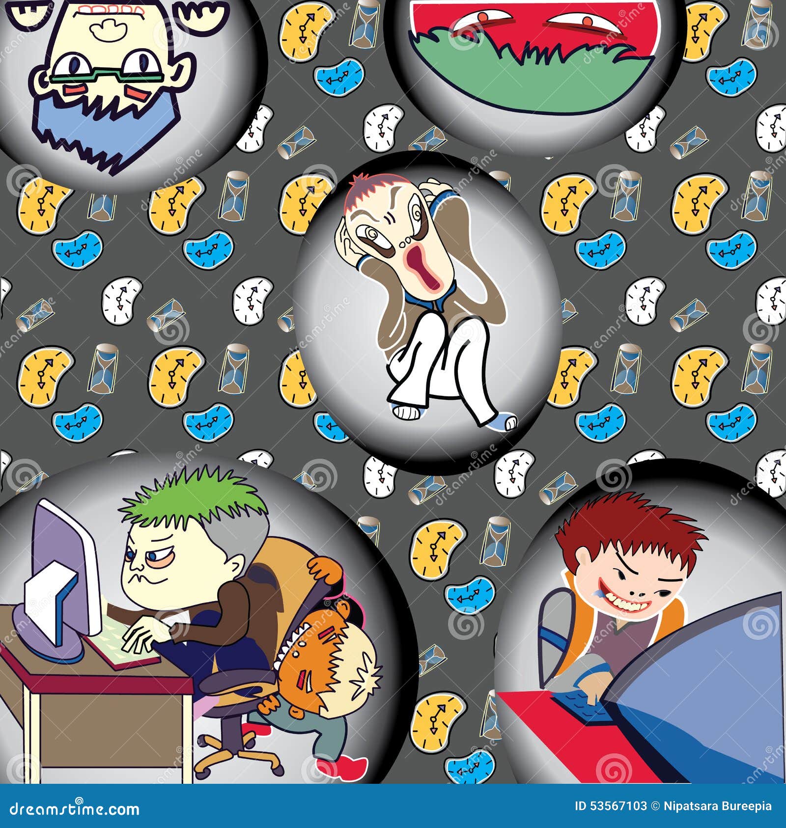 Human work hard vector stock vector. Illustration of business - 53567103