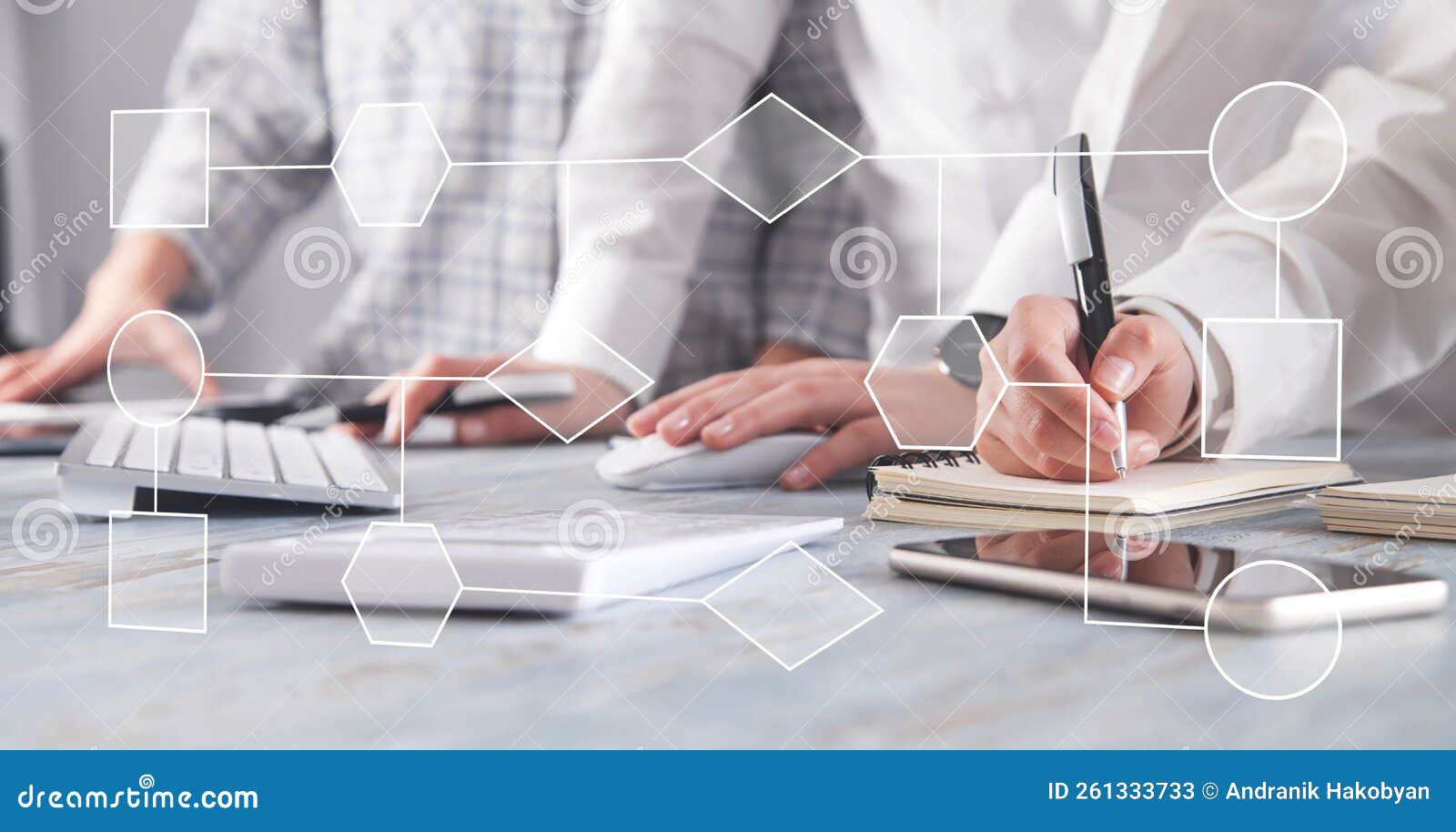 Human Working in Flowchart. Business Process Concept Stock Image ...