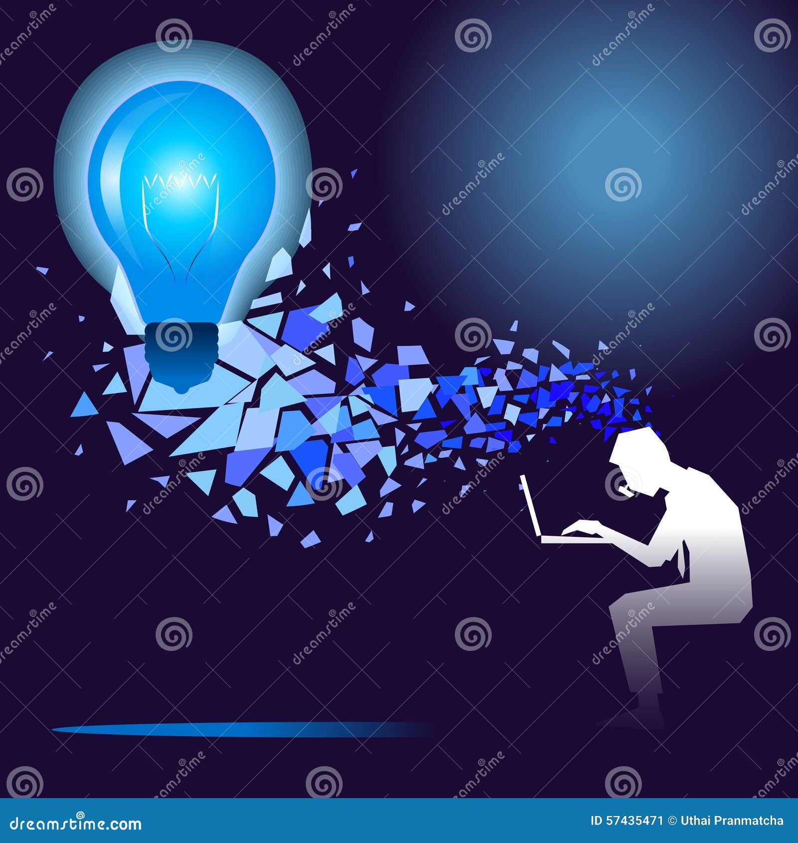 Human working stock vector. Illustration of achievement - 57435471