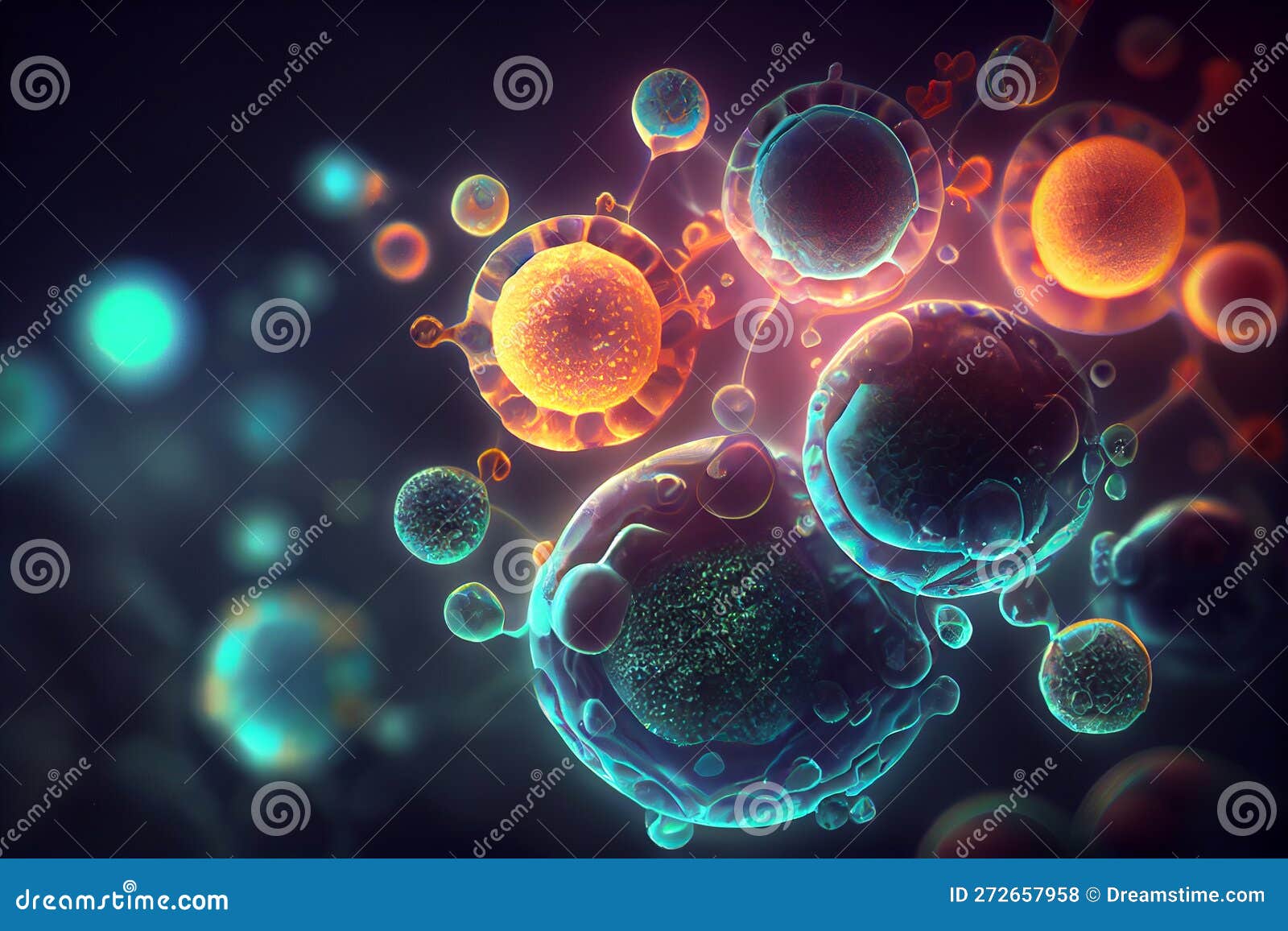 Humane Zellen Unter Mikroskopisch Generativer Illustration Stock ... Humane Zellen Unter Mikroskopisch Generativer Illustration Stock ...