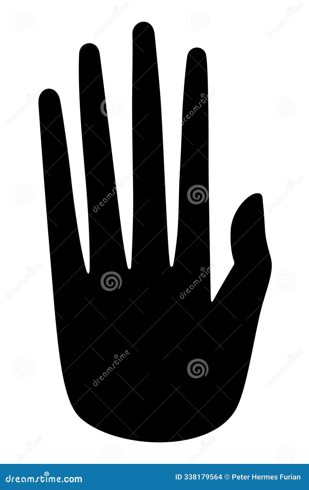 Image of a Flat, Stylized Human Hand, Artifact of the Hopewell ...