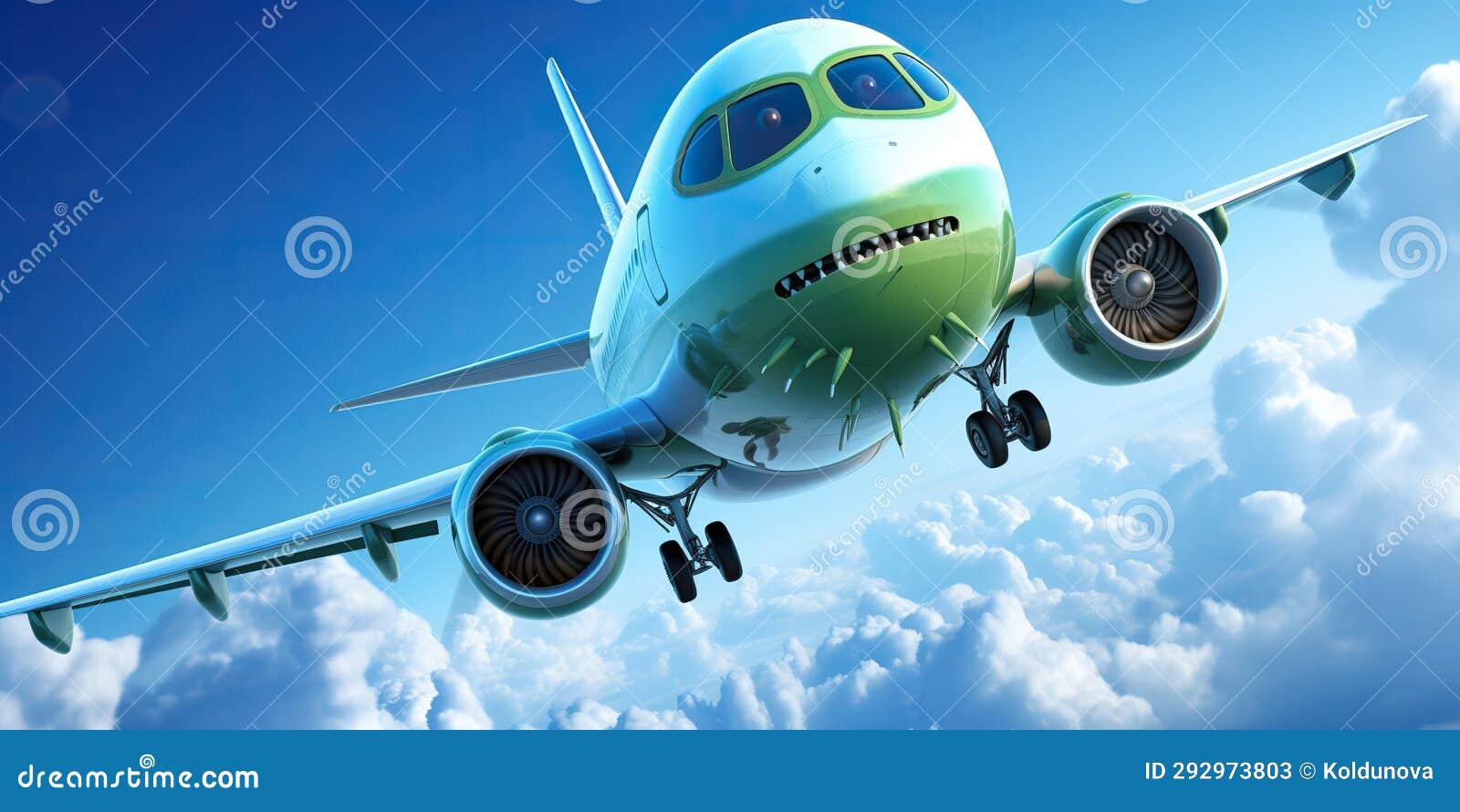 Humaniform Aircraft Afraid of Fly, Concept of Artificial Intelligence ...