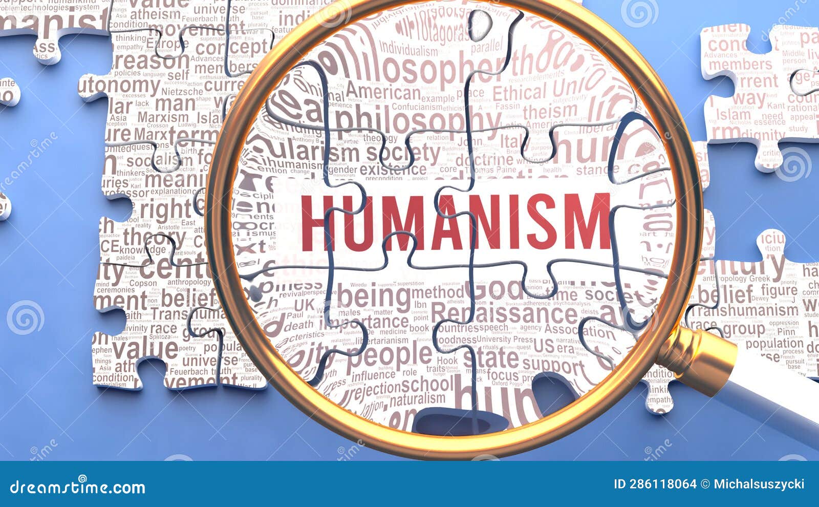 Humanism and Related Ideas on a Puzzle Pieces. a Metaphor Showing ...