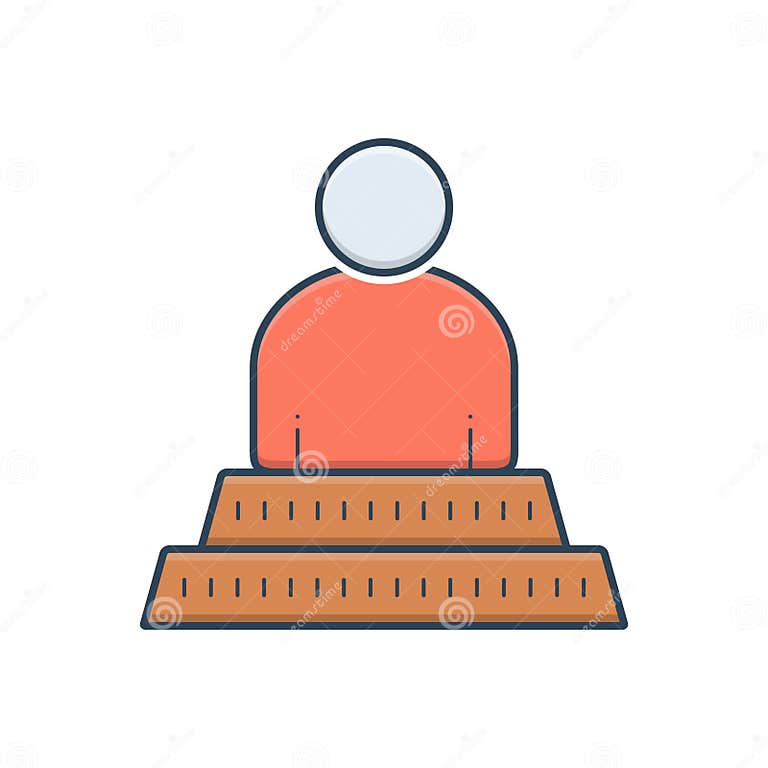 Color Illustration Icon for Humanist, Sculpture and Humanitarian Stock ...