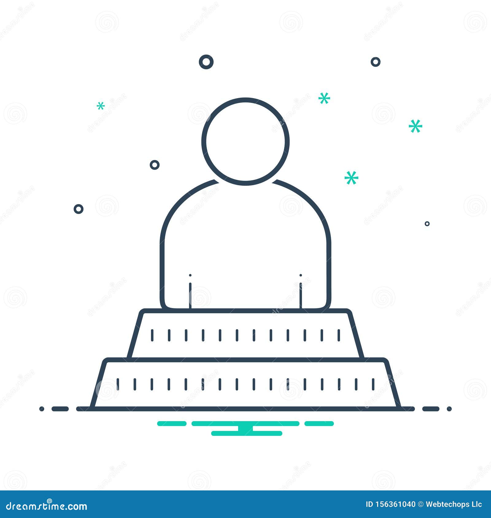 Black Mix Icon for Humanist, Sculpture and Humanitarian Stock ...