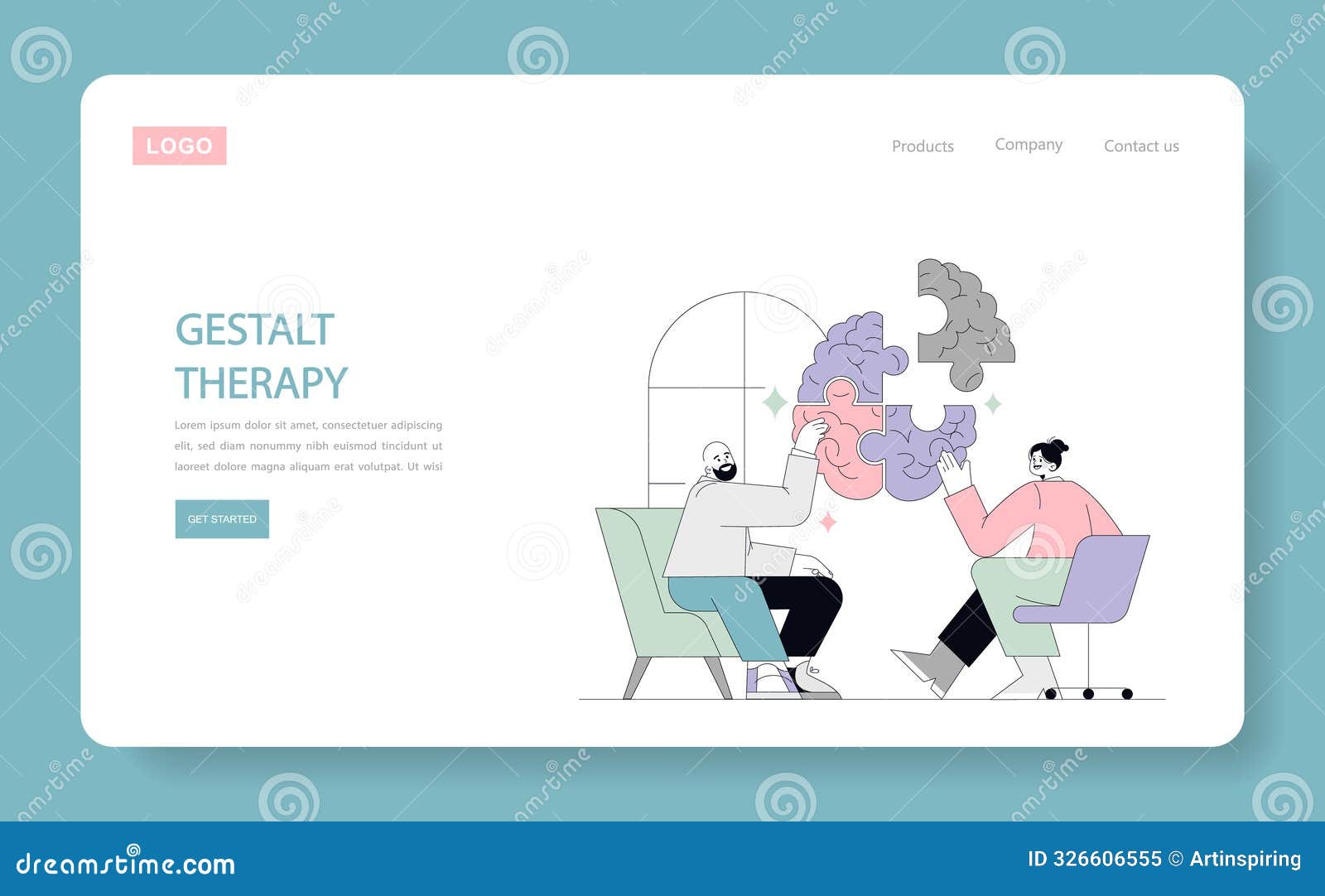 Humanistic Psychology. Flat Vector Illustration Stock Illustration ...