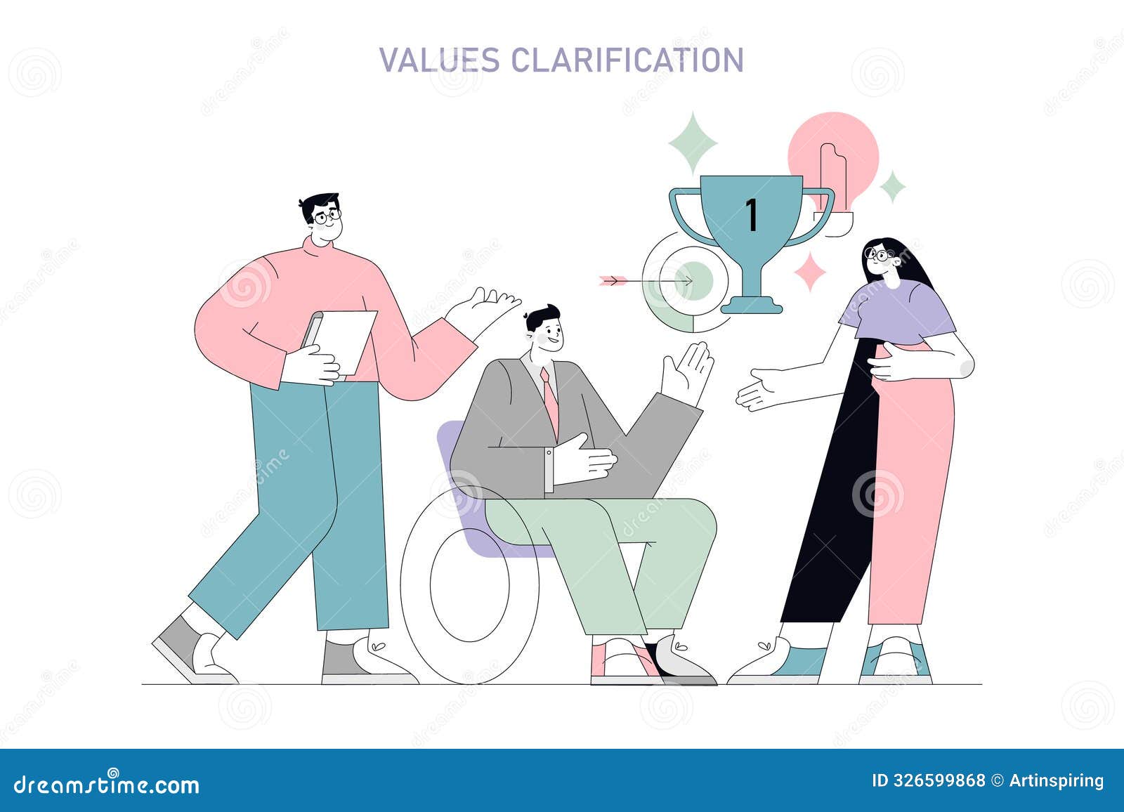 Humanistic Psychology. Flat Vector Illustration Stock Illustration ...