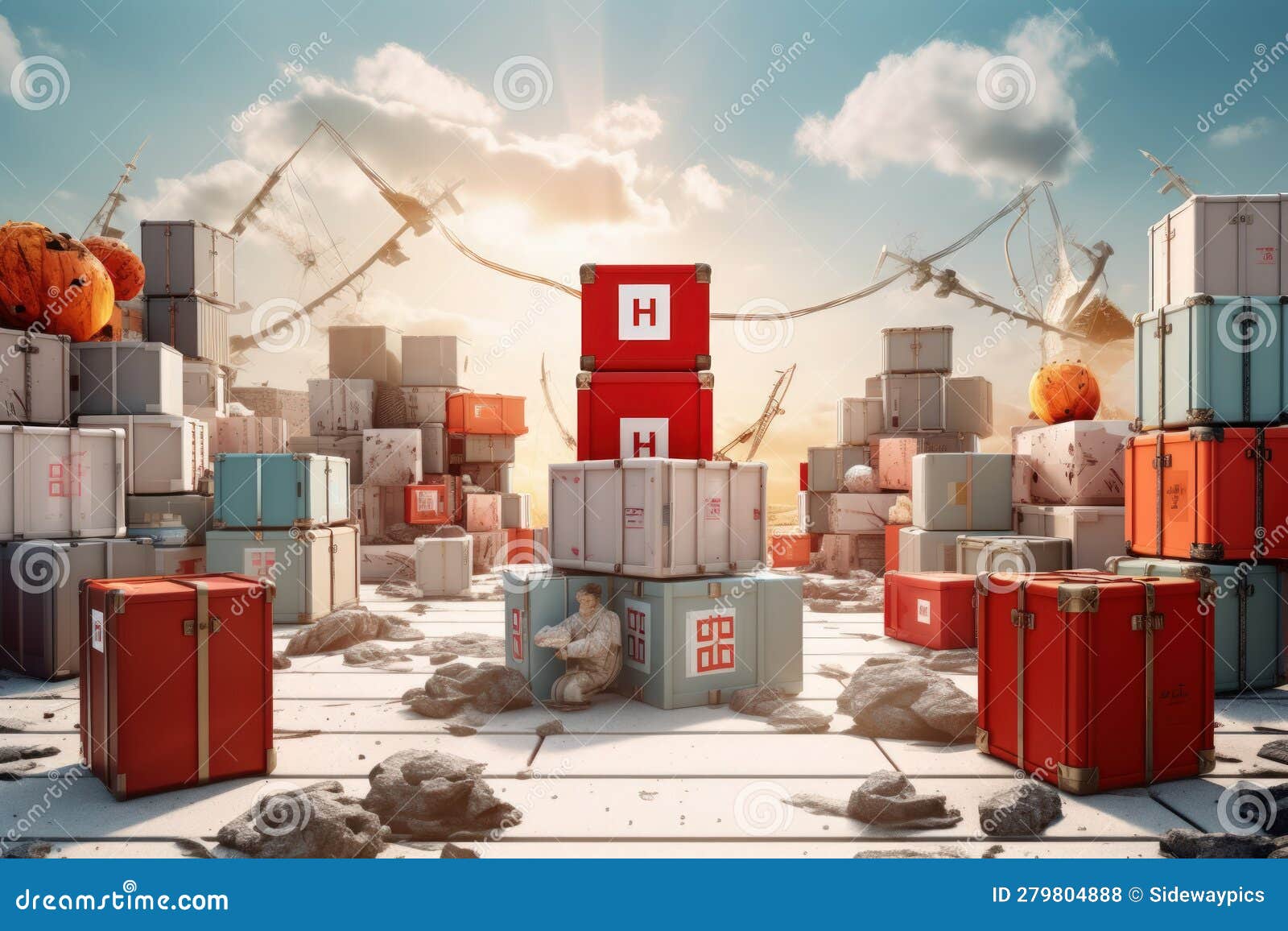 Humanitarian Aid - Generative AI Stock Illustration - Illustration of ...