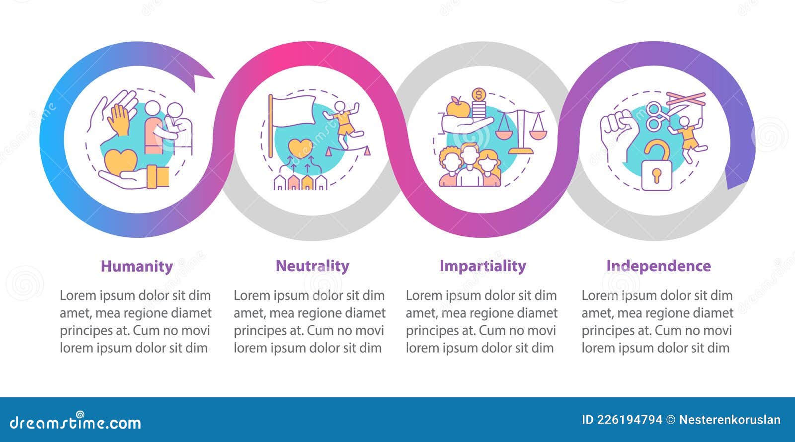 Humanitarian Aid Vector Infographic Template. Stock Vector ...