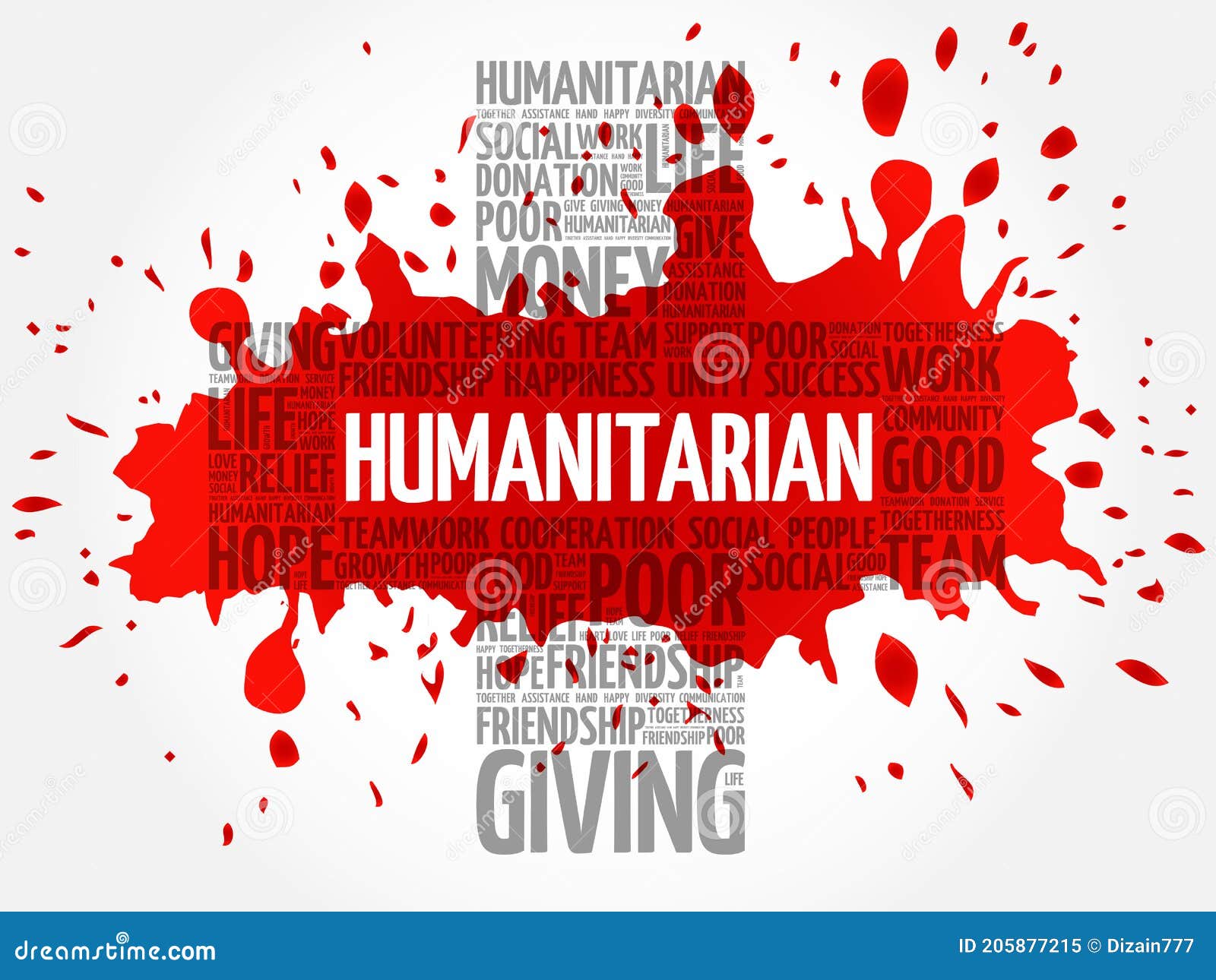 Humanitarian Word Cloud Collage Stock Illustration - Illustration of ...