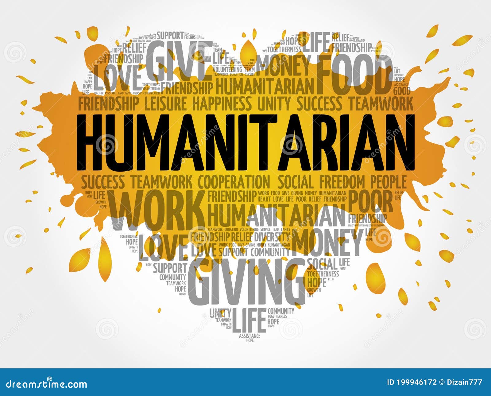 Humanitarian word cloud stock illustration. Illustration of love ...