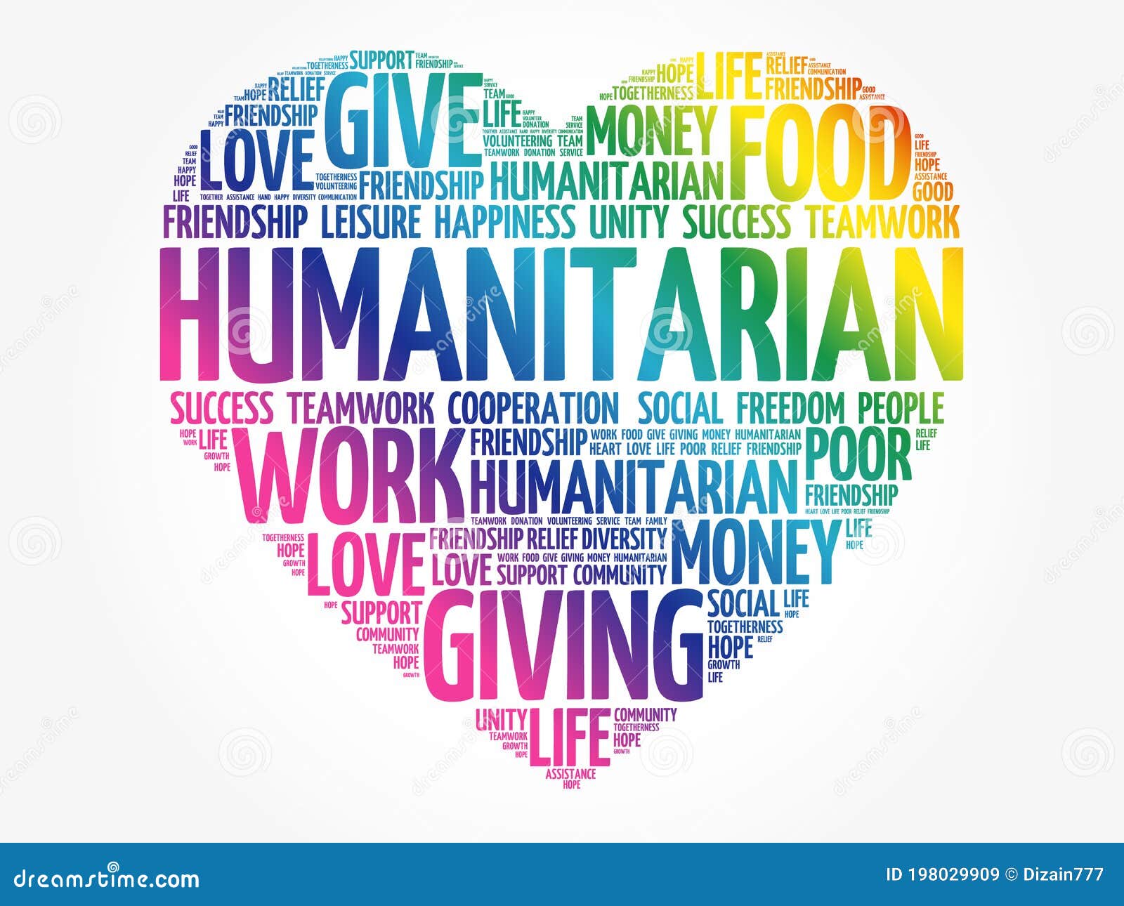 Humanitarian Word Cloud Concept Stock Illustration - Illustration of ...