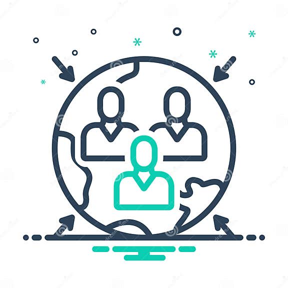 Mix Icon for Humanities, Mankind and People Stock Illustration ...
