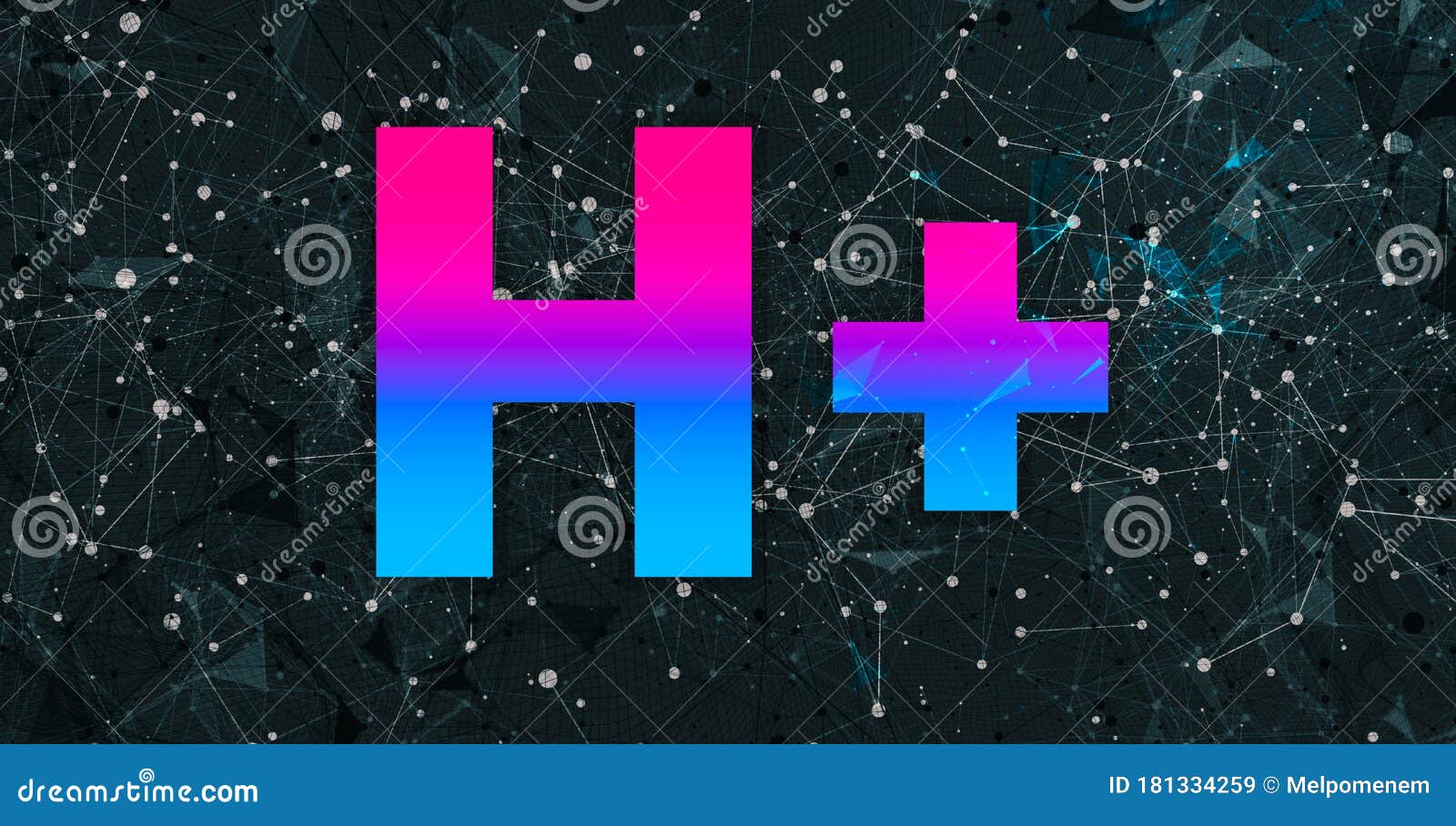 Humanity Plus Theme with Abstract Network Patterns Stock Illustration ...