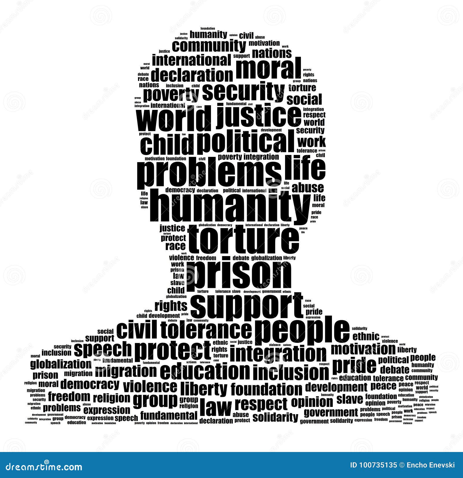 Humanity Word In One Continuous Line Art Style Vector Illustration ...