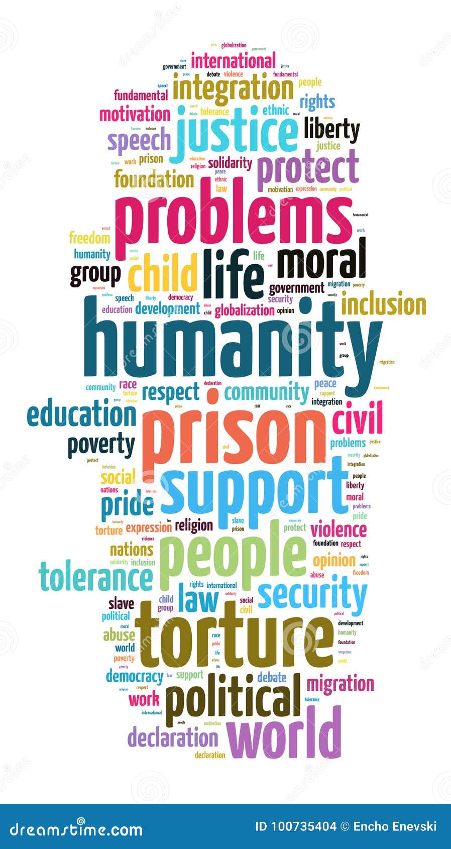 Humanity Word In One Continuous Line Art Style Vector Illustration ...