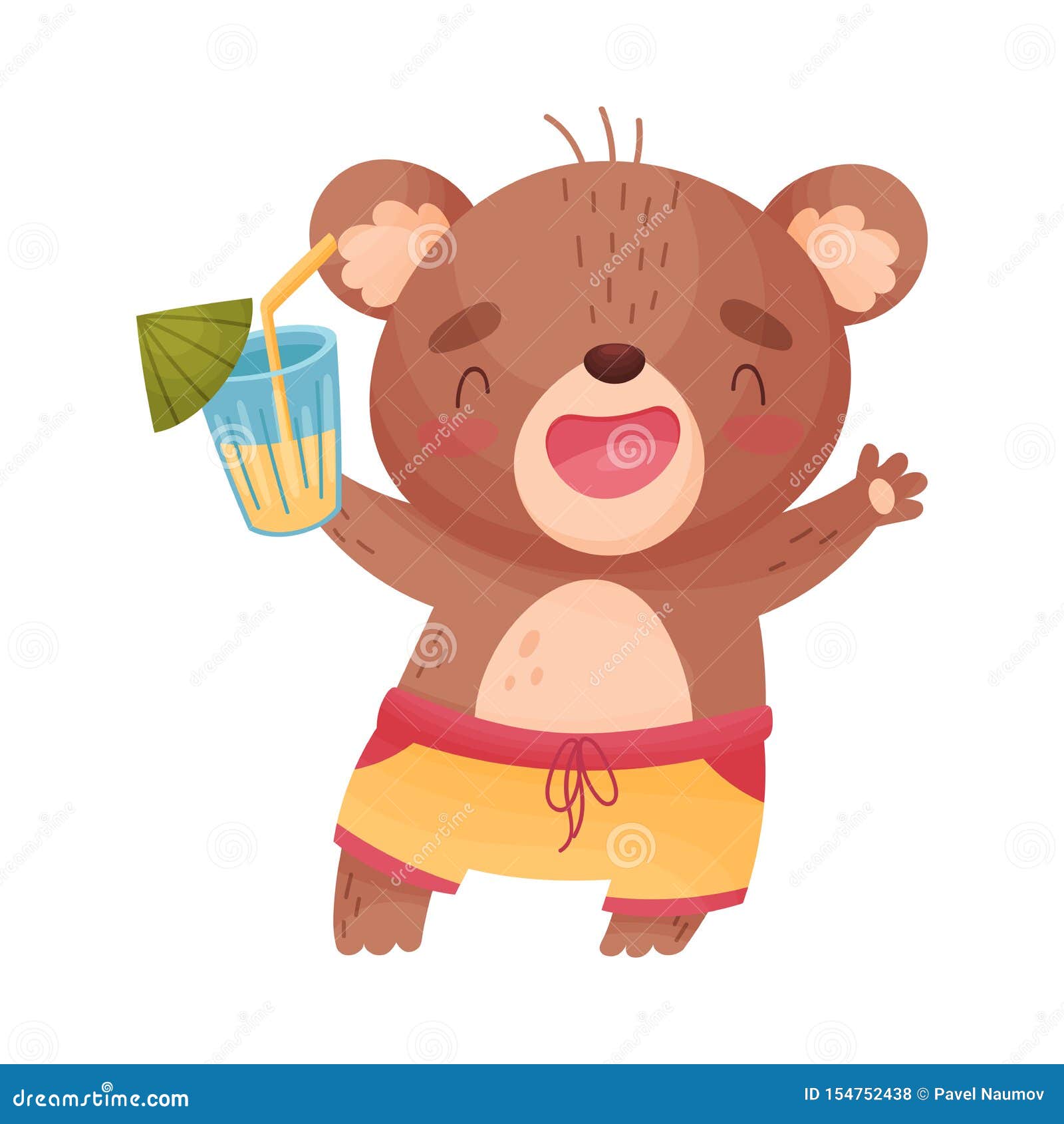 Humanized Bear Characters Set, Male And Female Brown Bears Wearing ...