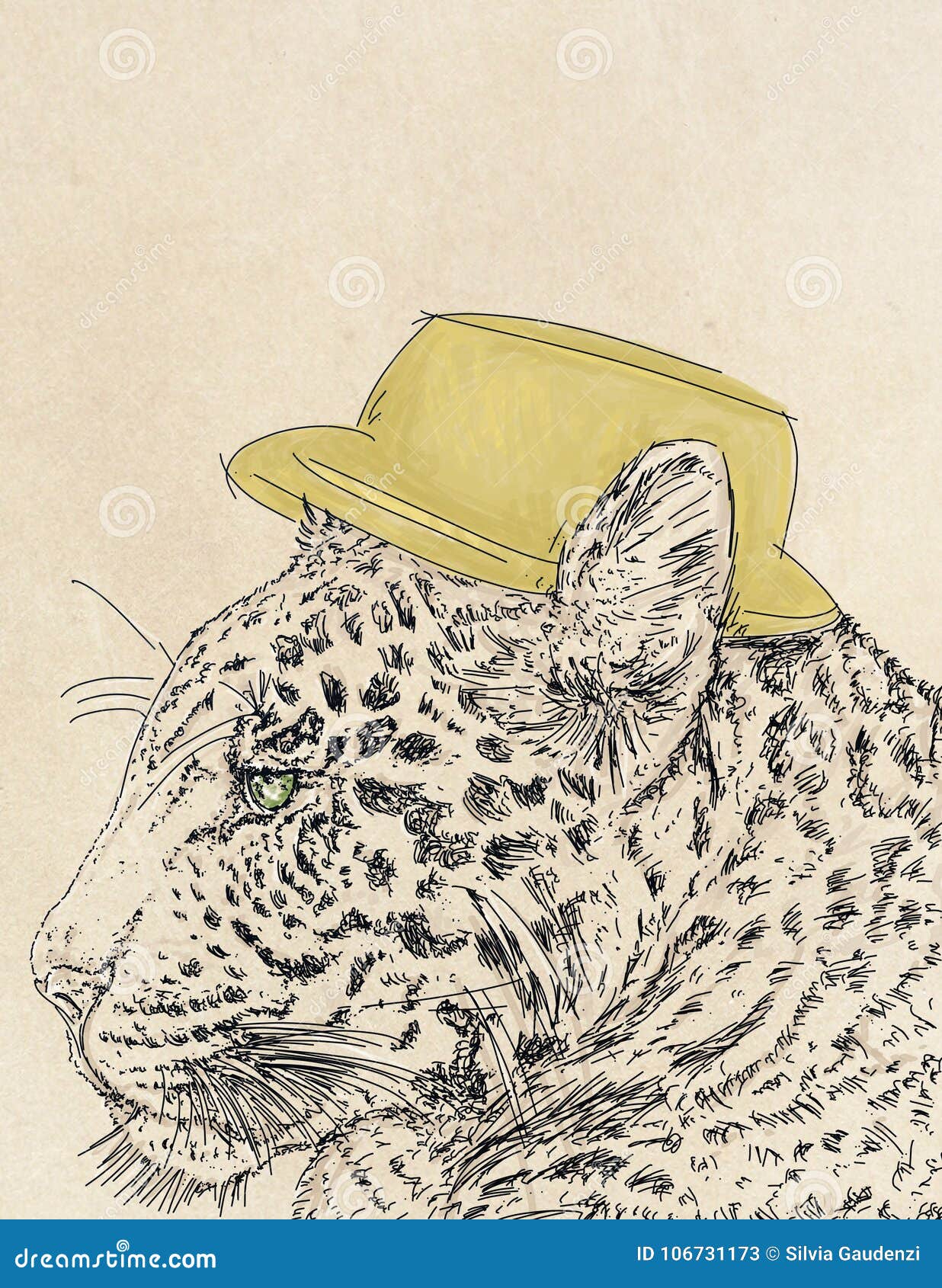 A Humanized Realistic Lion, Dressed In A Hat Royalty-Free Stock ...