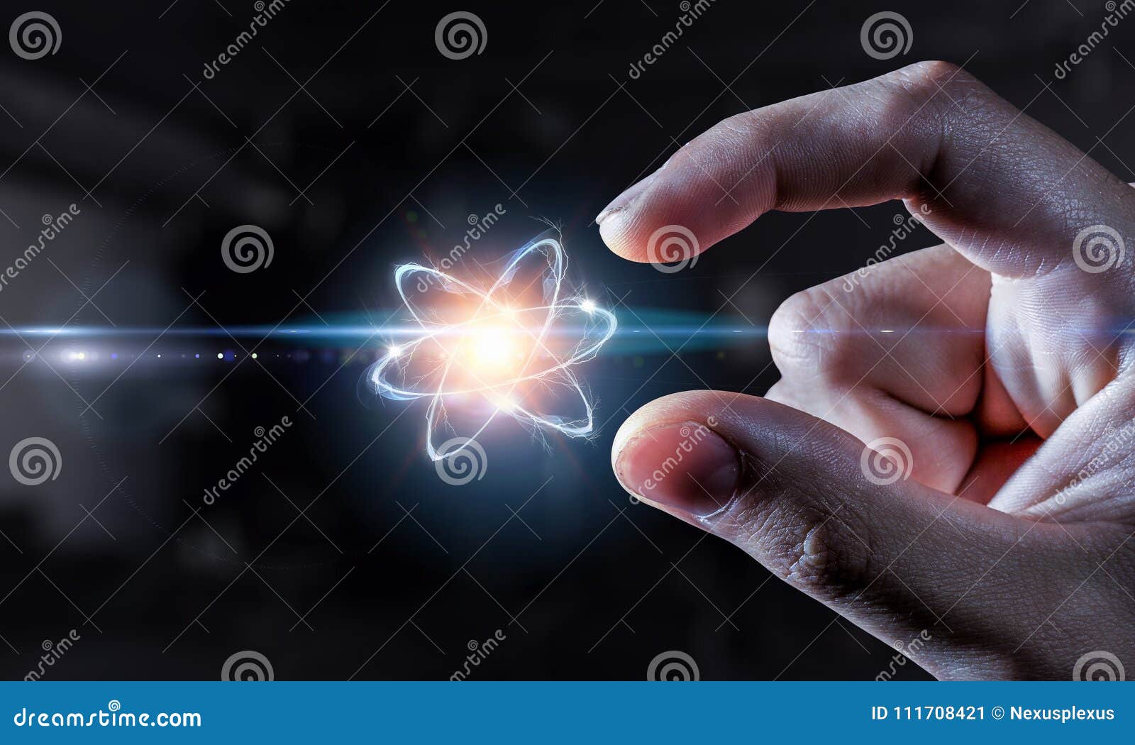 Humankind and science stock image. Image of atom, hand - 111708421