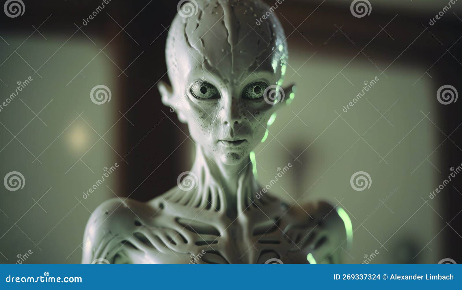 Humanoid Alien. Generative AI Stock Illustration - Illustration of ...