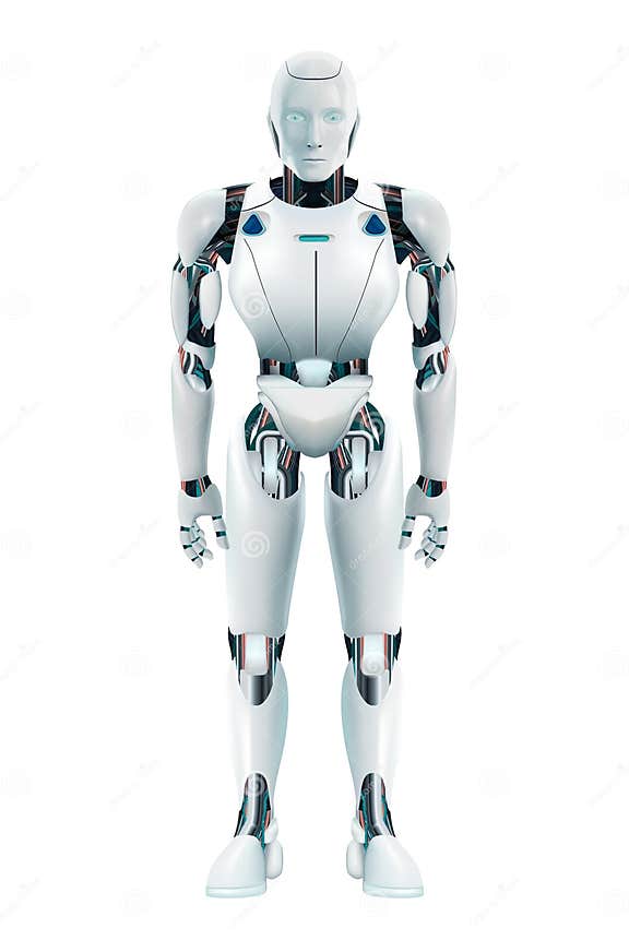 Humanoid Artificial Intelligence Robot 3d Vector High Quality White ...