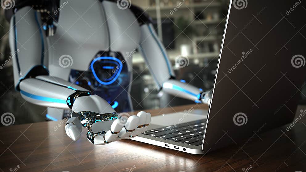 Humanoid Chat Robot stock illustration. Illustration of conversation ...