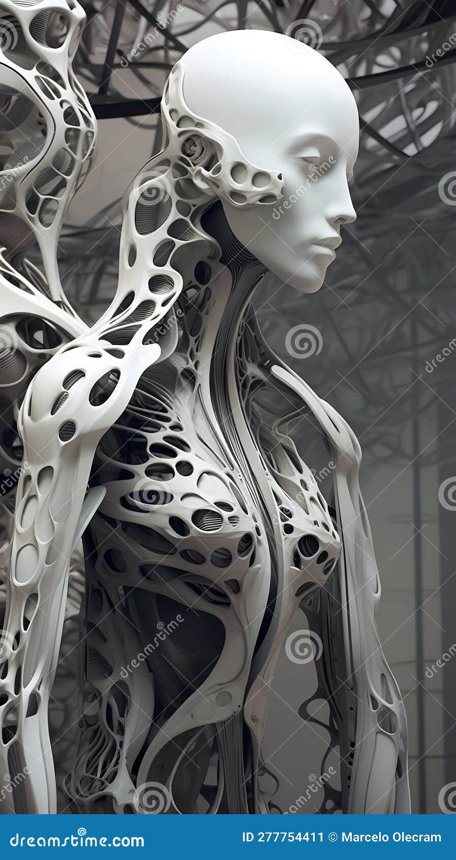 Humanoid Design in the Style of Organic Forms. Kinetic Contemporary ...