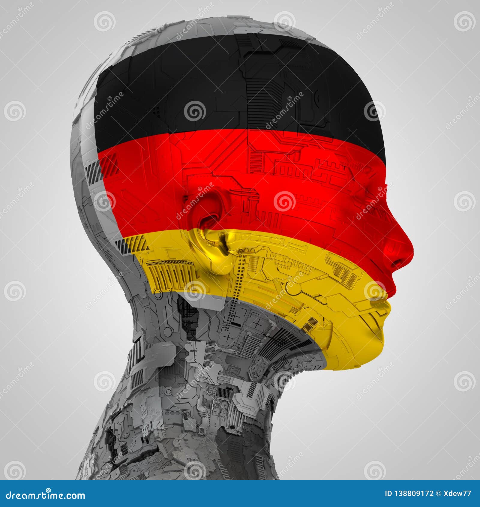 Artificial Intelligence Made in Germany Stock Illustration ...