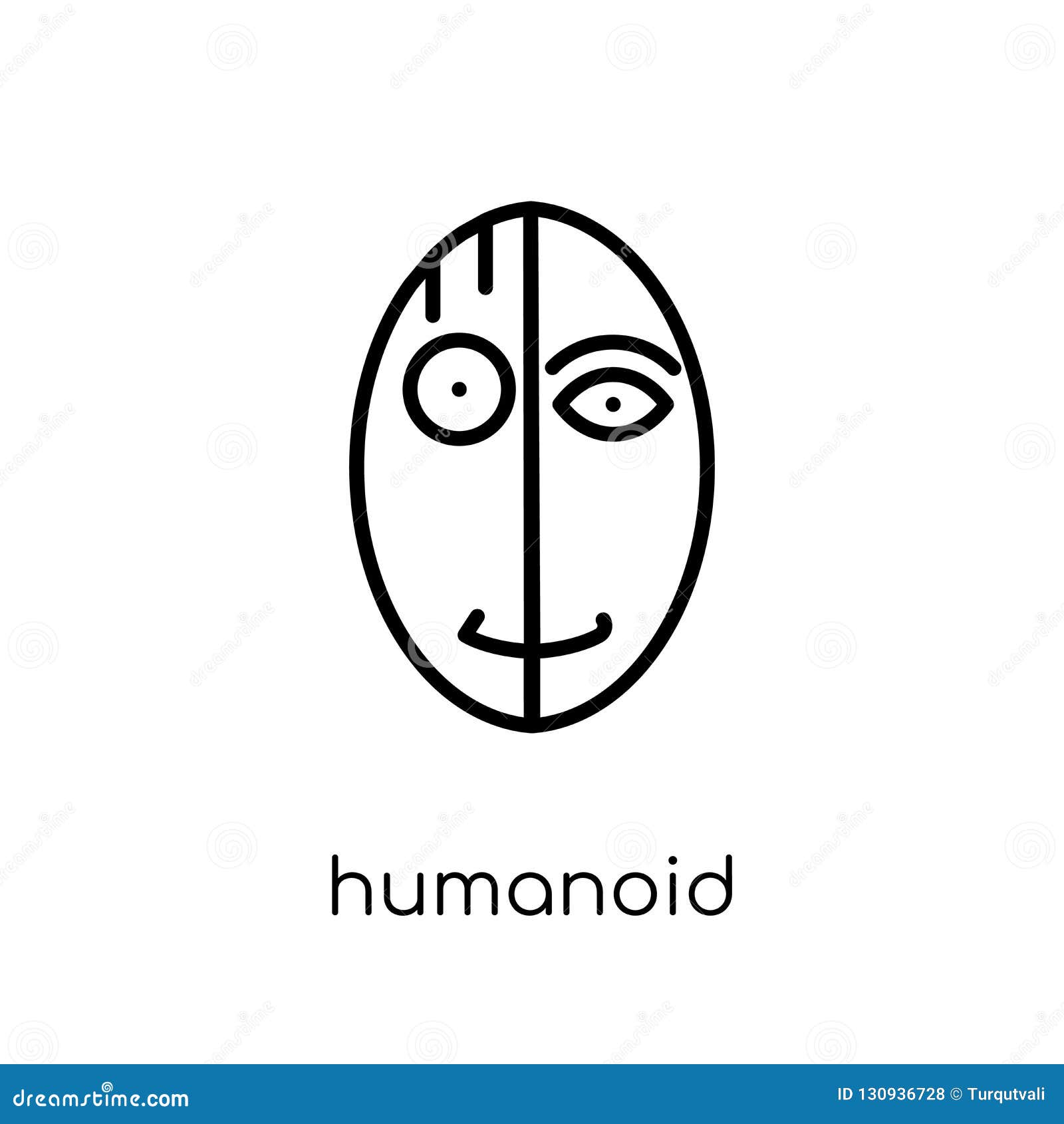 Humanoid Icon. Trendy Modern Flat Linear Vector Humanoid Icon on Stock ...