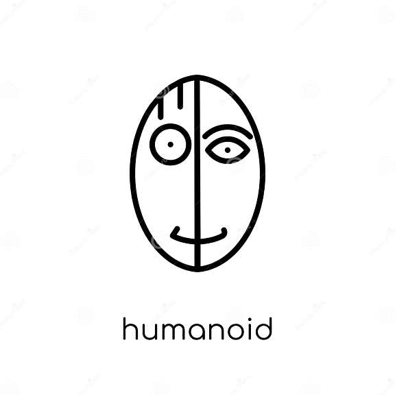 Humanoid Icon. Trendy Modern Flat Linear Vector Humanoid Icon on Stock ...