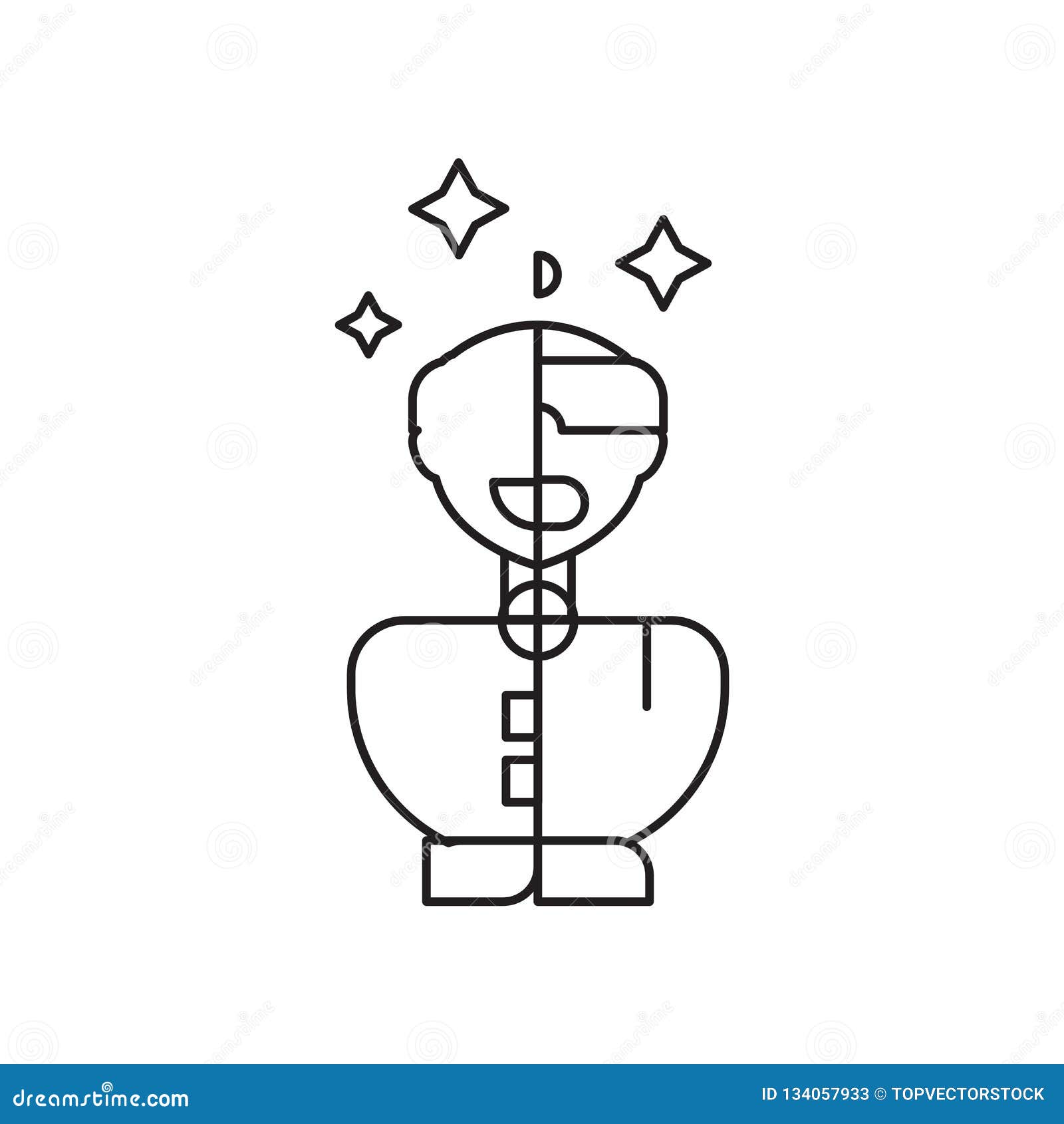 Humanoid Icon Vector Isolated On White Background, Humanoid Sign Stock ...