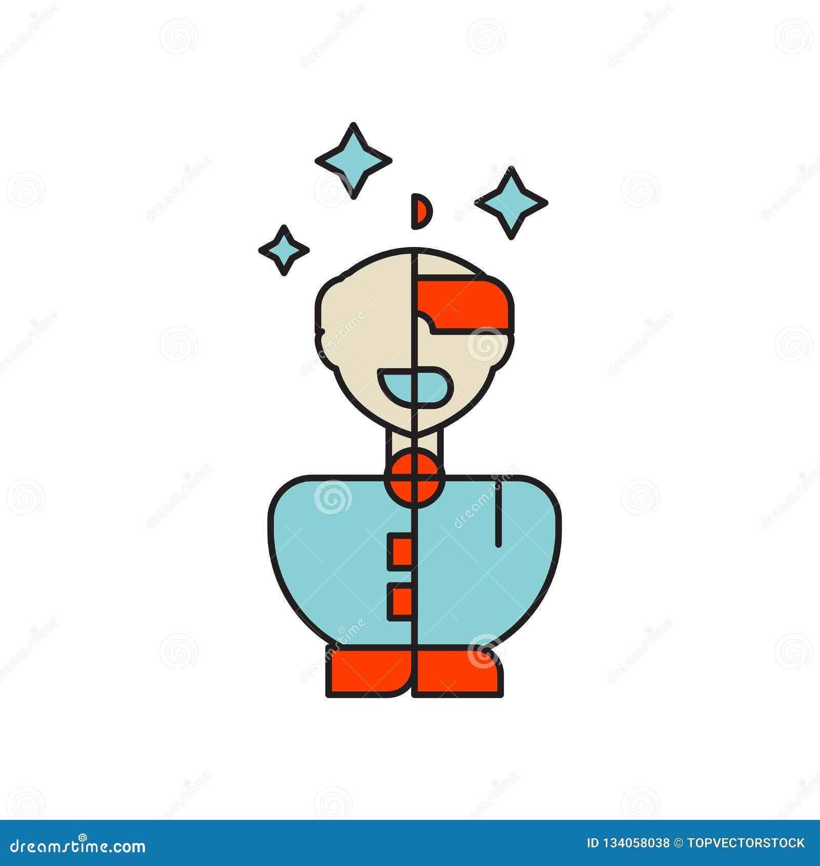 Humanoid Icon Vector Isolated on White Background, Humanoid Sign ...