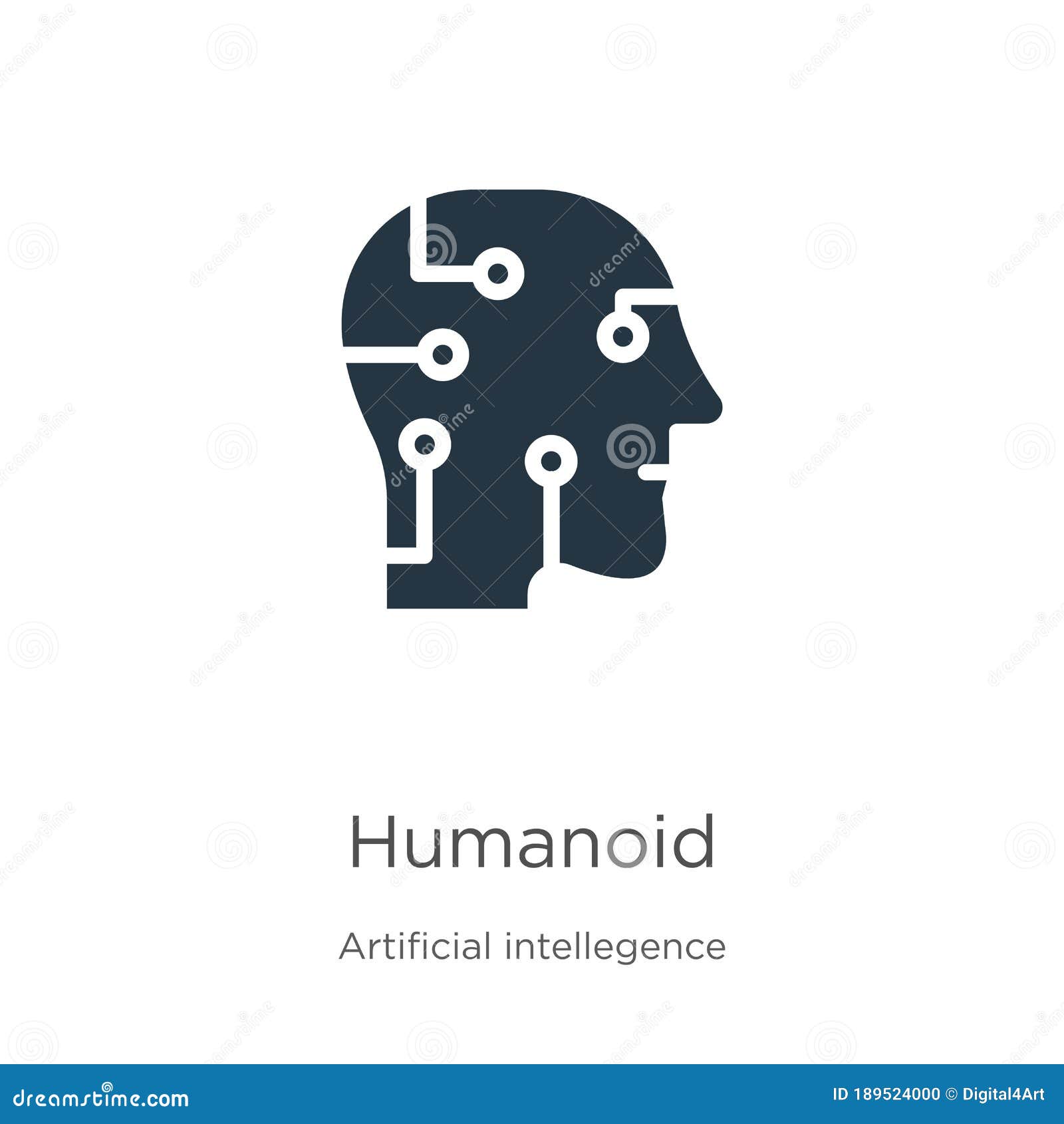 Humanoid Icon Vector. Trendy Flat Humanoid Icon from Artificial ...
