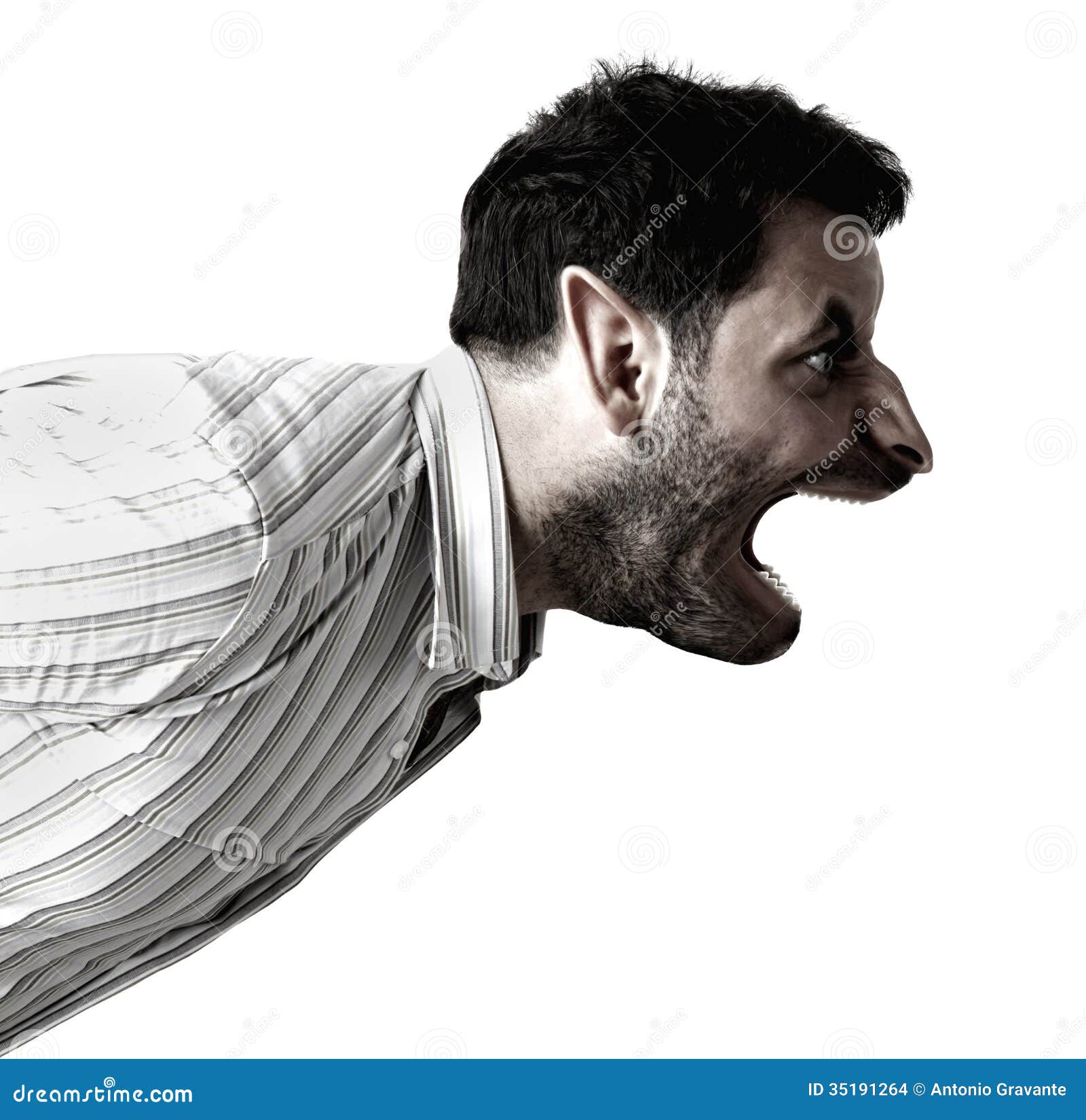 Humanoid monster screaming stock photo. Image of scream - 35191264